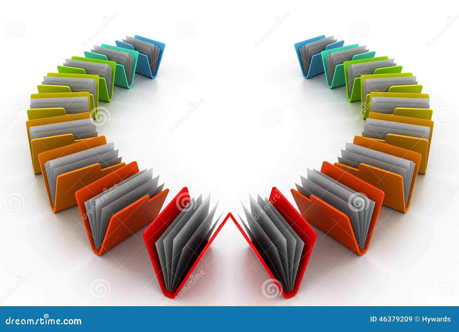 Colourful folders stock illustration. Illustration of memory - 46379209