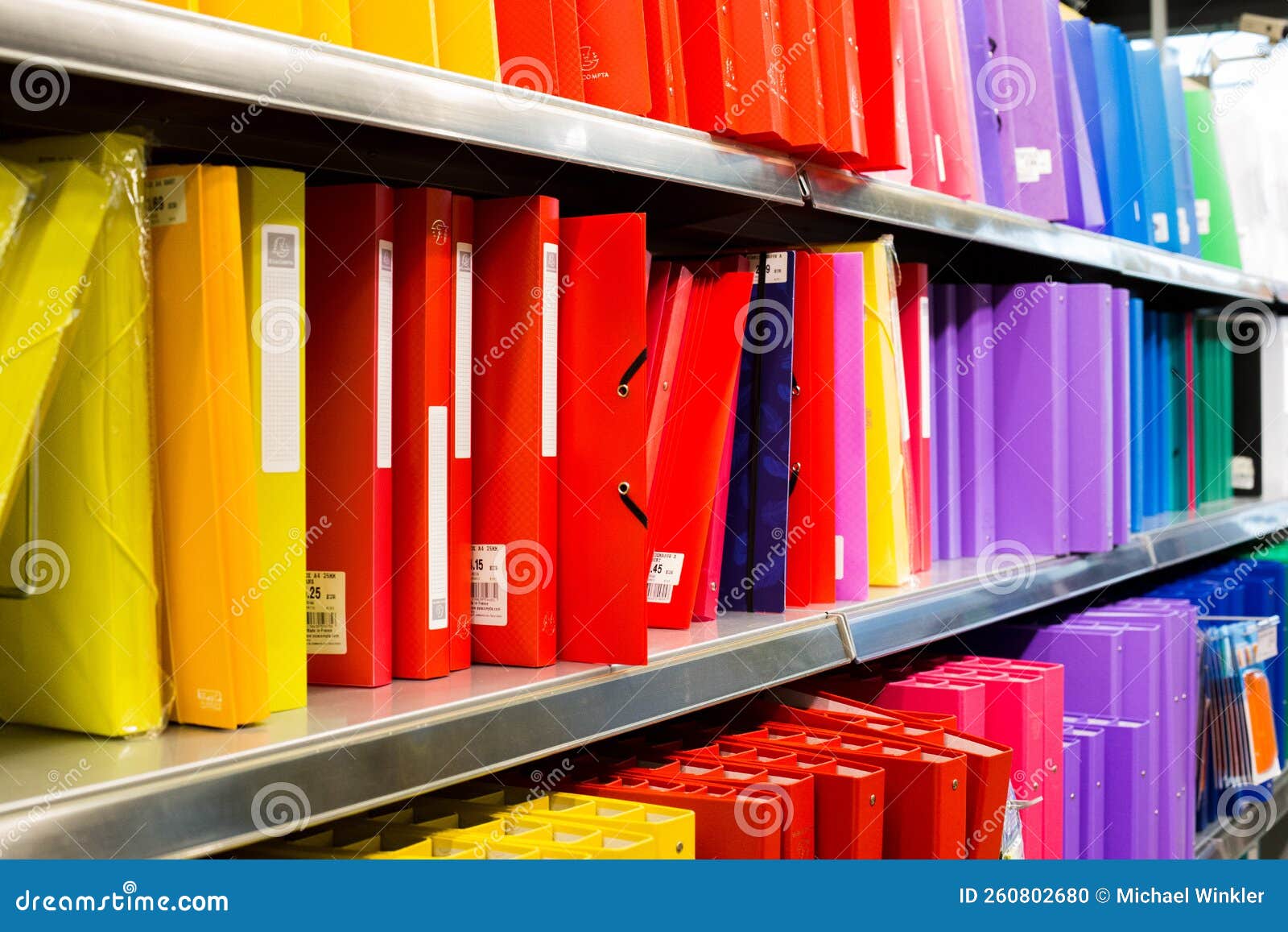 Colourful folders and maps stock photo. Image of creative - 260802680