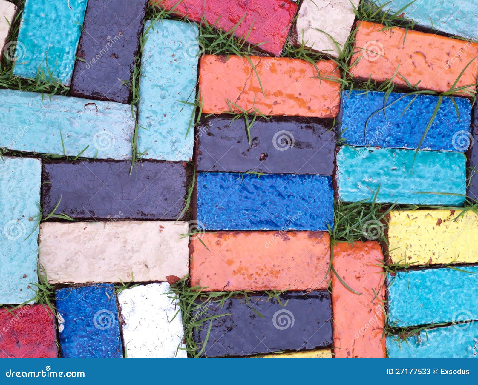 Colourful footpath stock image. Image of decoration, decor - 27177533