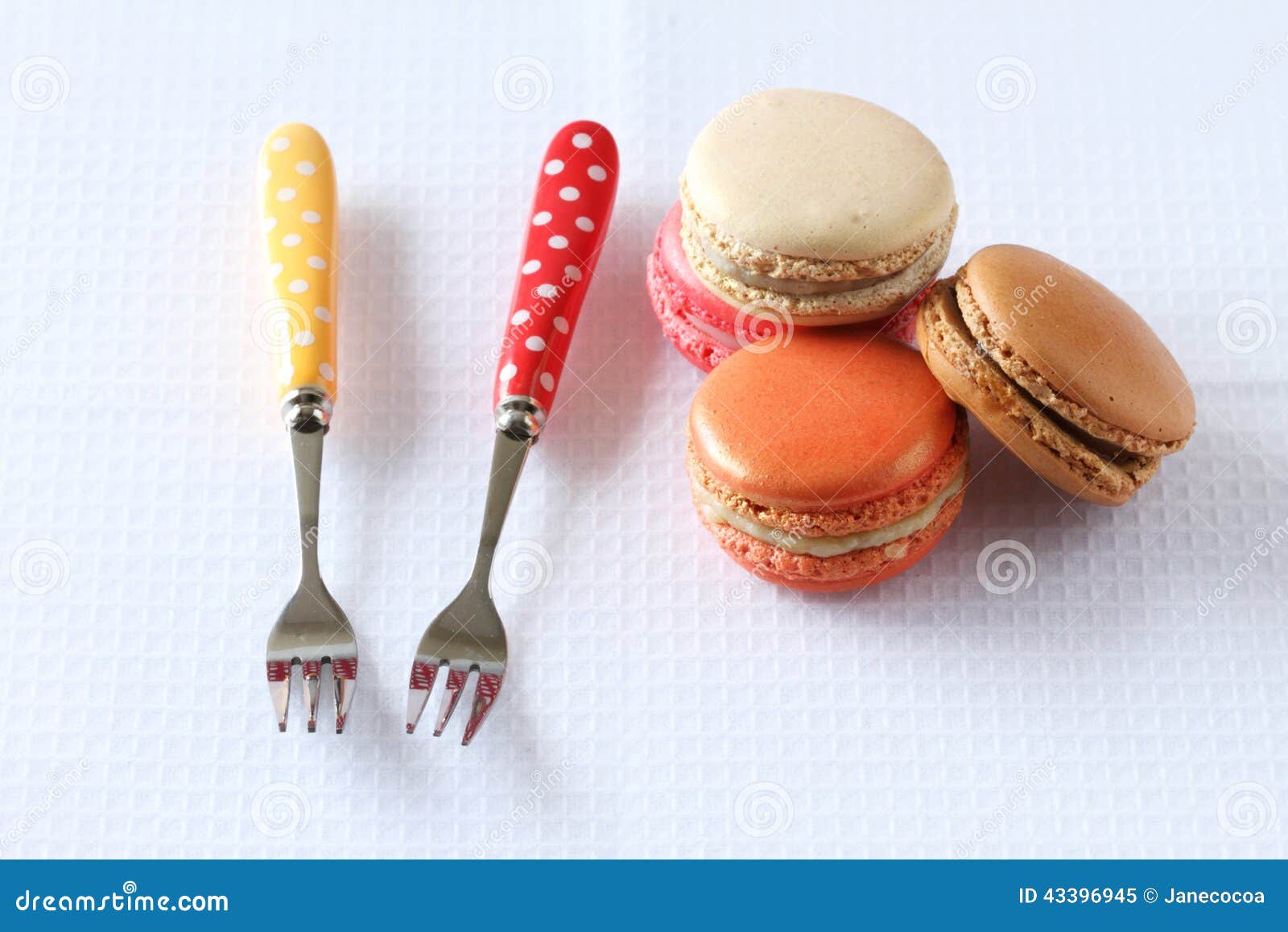 Colourful French Macaroons on White Background Stock Image - Image of ...
