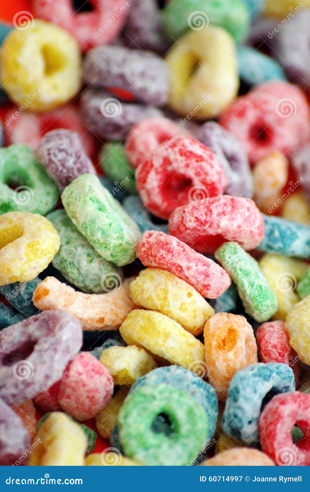 Colourful Fruit Flavour Breakfast Cereal Stock Image - Image of food ...