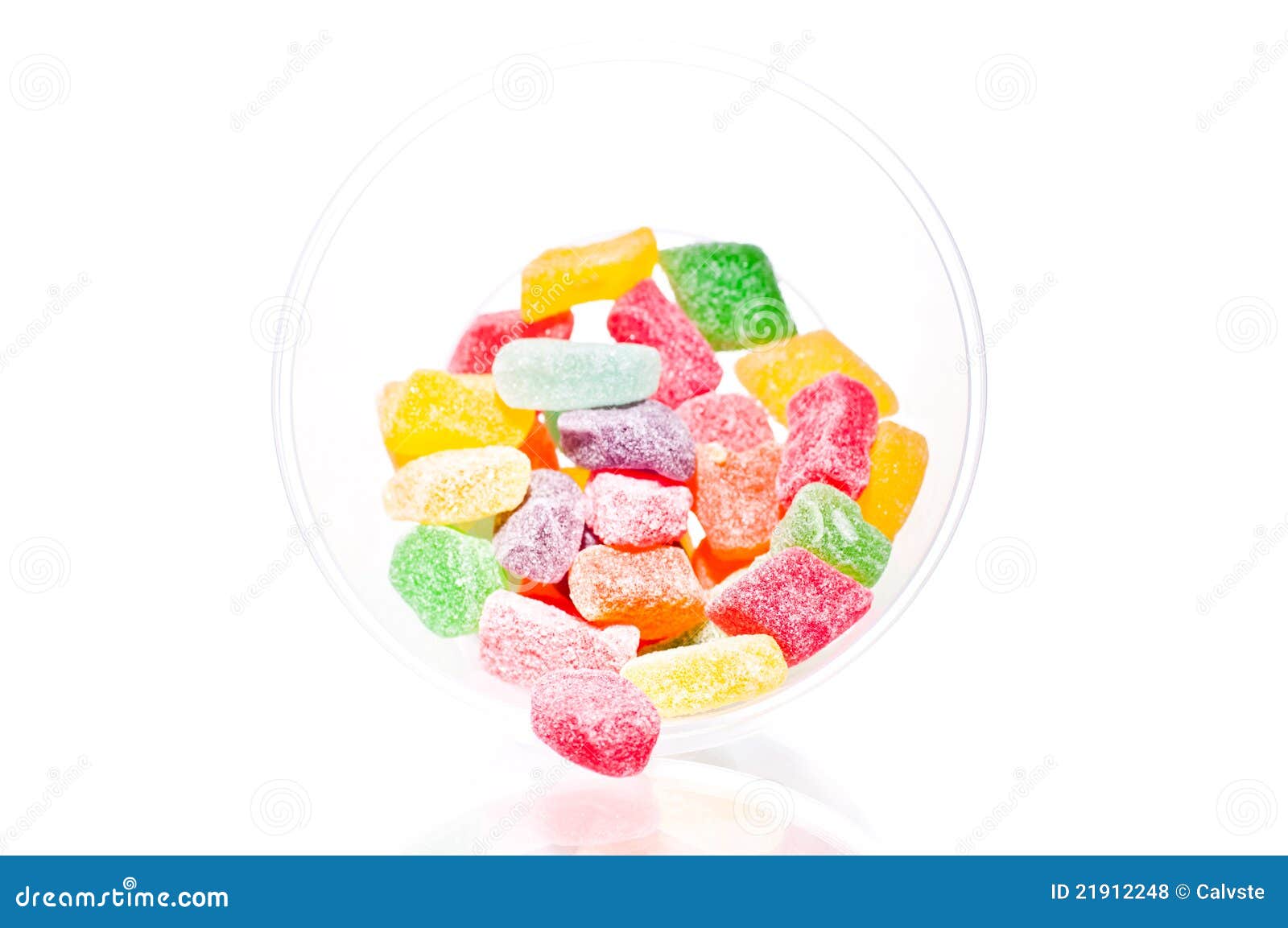 Colourful Fruit Jelly Falling Out of a Bowl Stock Photo - Image of heap ...