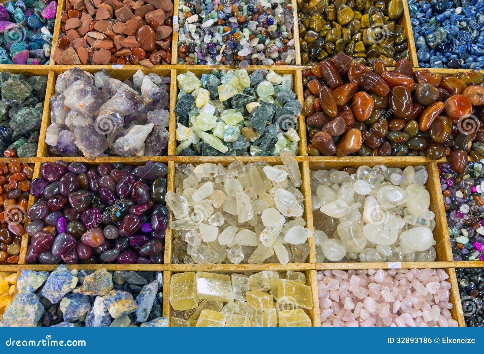 Colourful gemstones stock photo. Image of mineral, crystal - 32893186