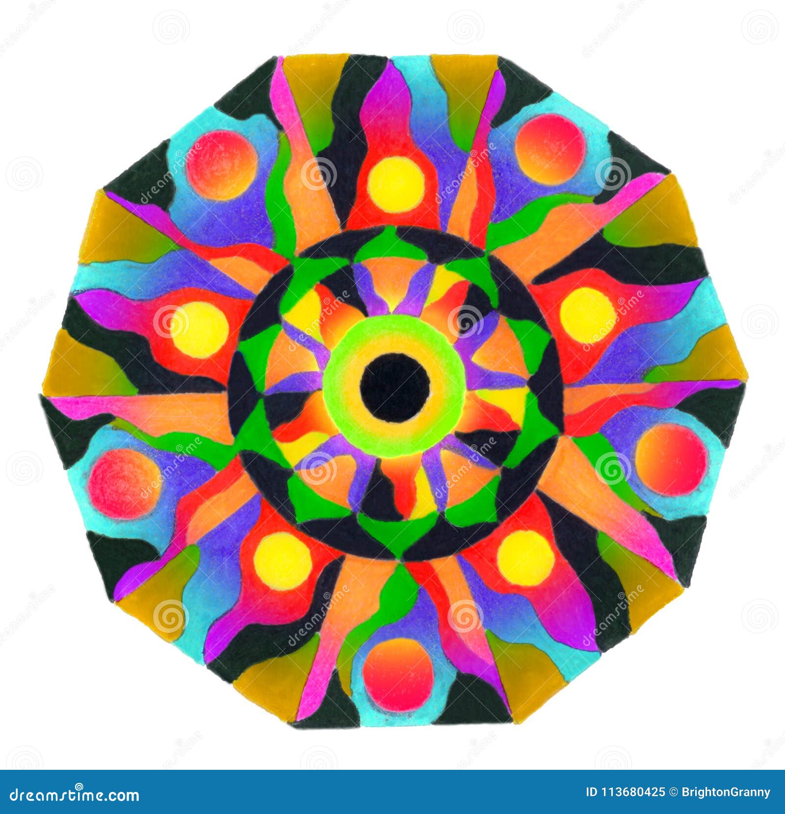 Colourful Geometric Shapes Pattern Vector Illustration | CartoonDealer ...