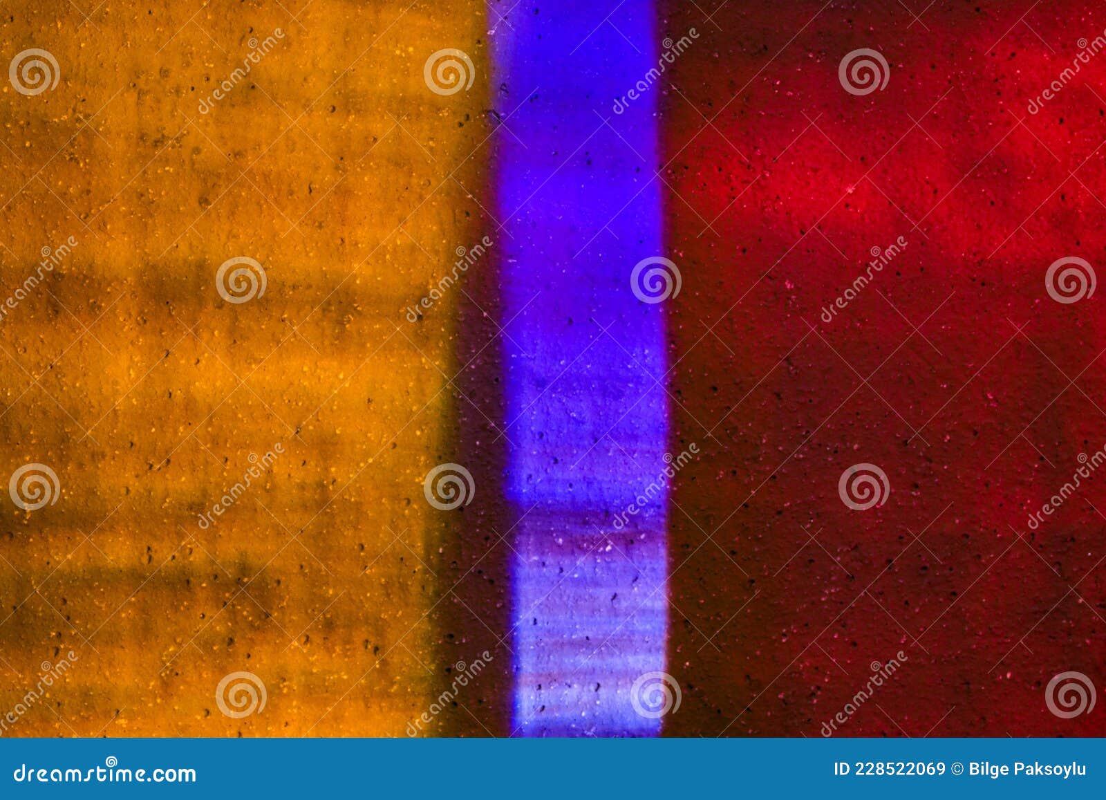 Colourful Glass Reflections on a Textured Wall Stock Image - Image of ...