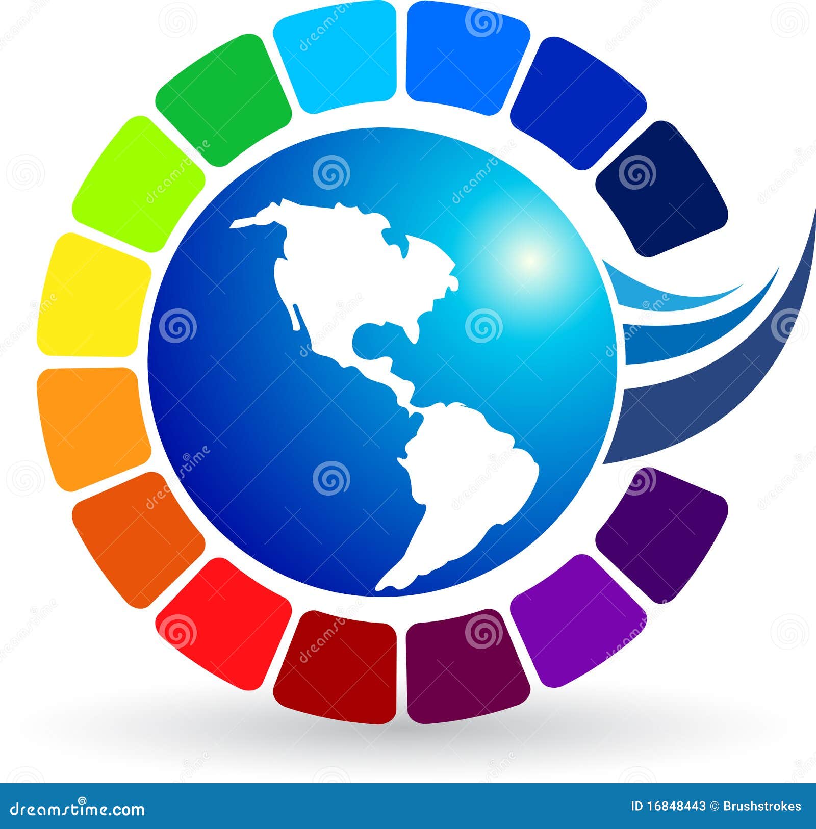 Colourful globe stock illustration. Illustration of graphic - 16848443