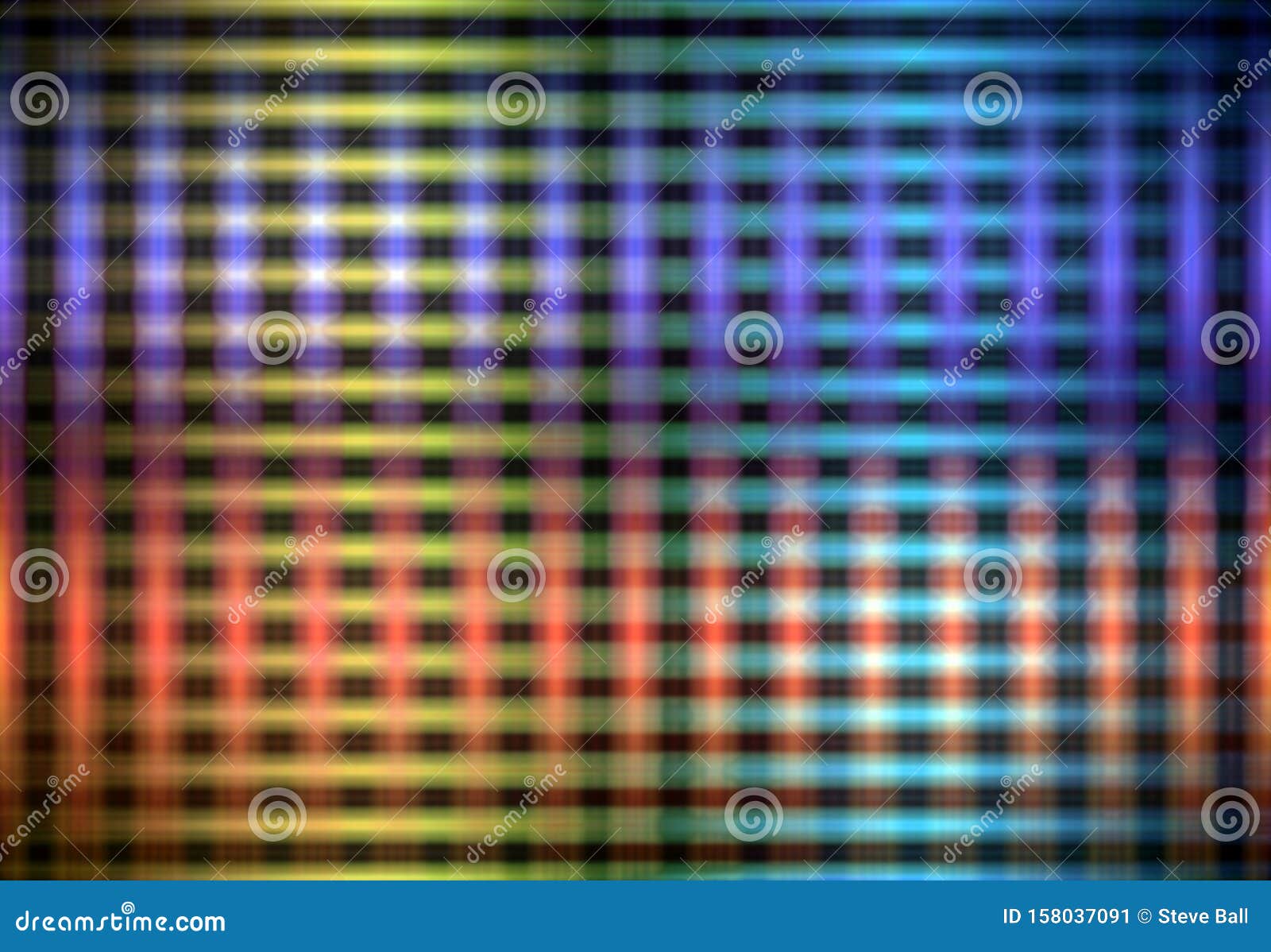 Colourful Glowing Lights Grid Pattern Stock Illustration - Illustration ...