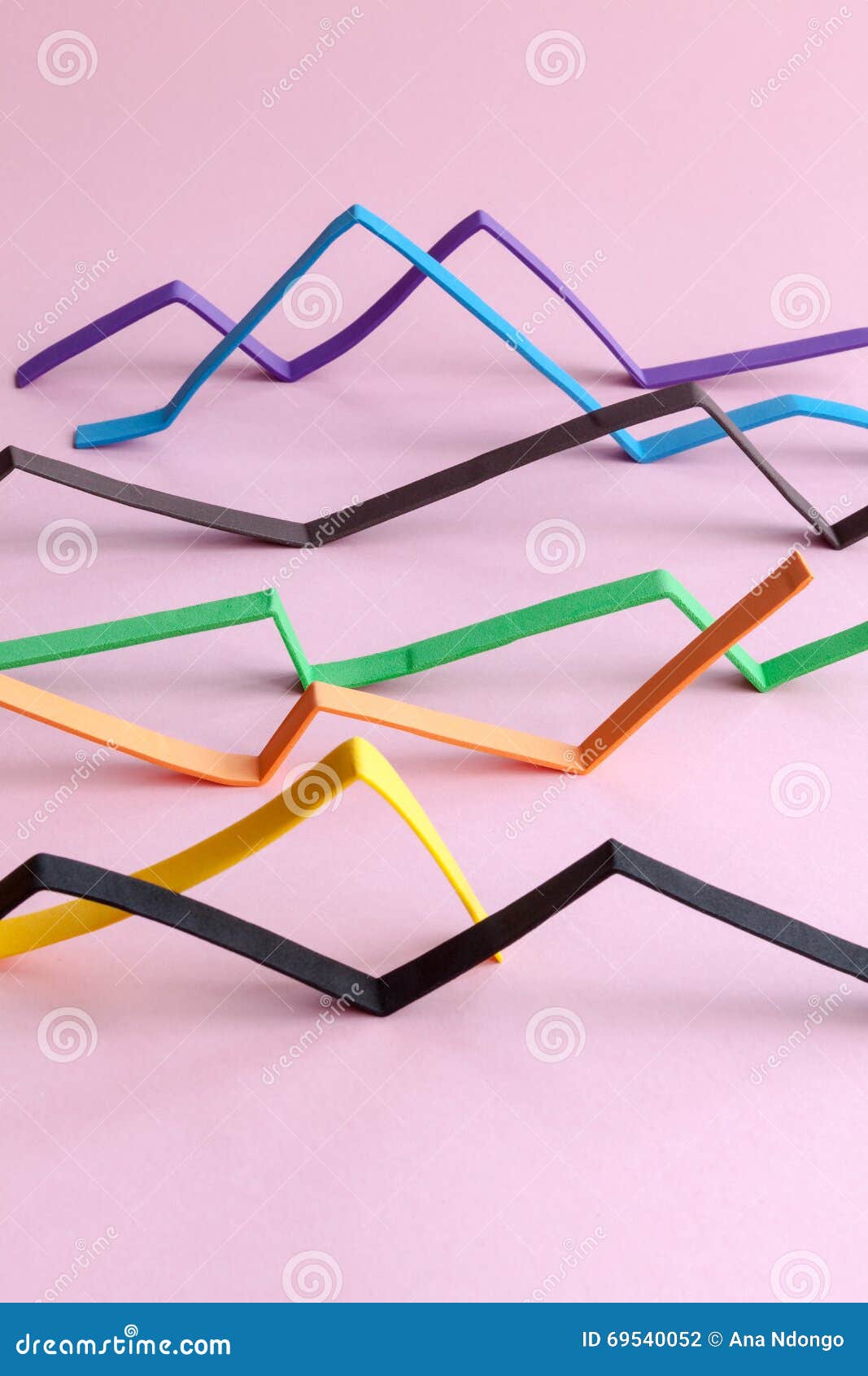 Colourful graph stock photo. Image of graphics, diagram - 69540052