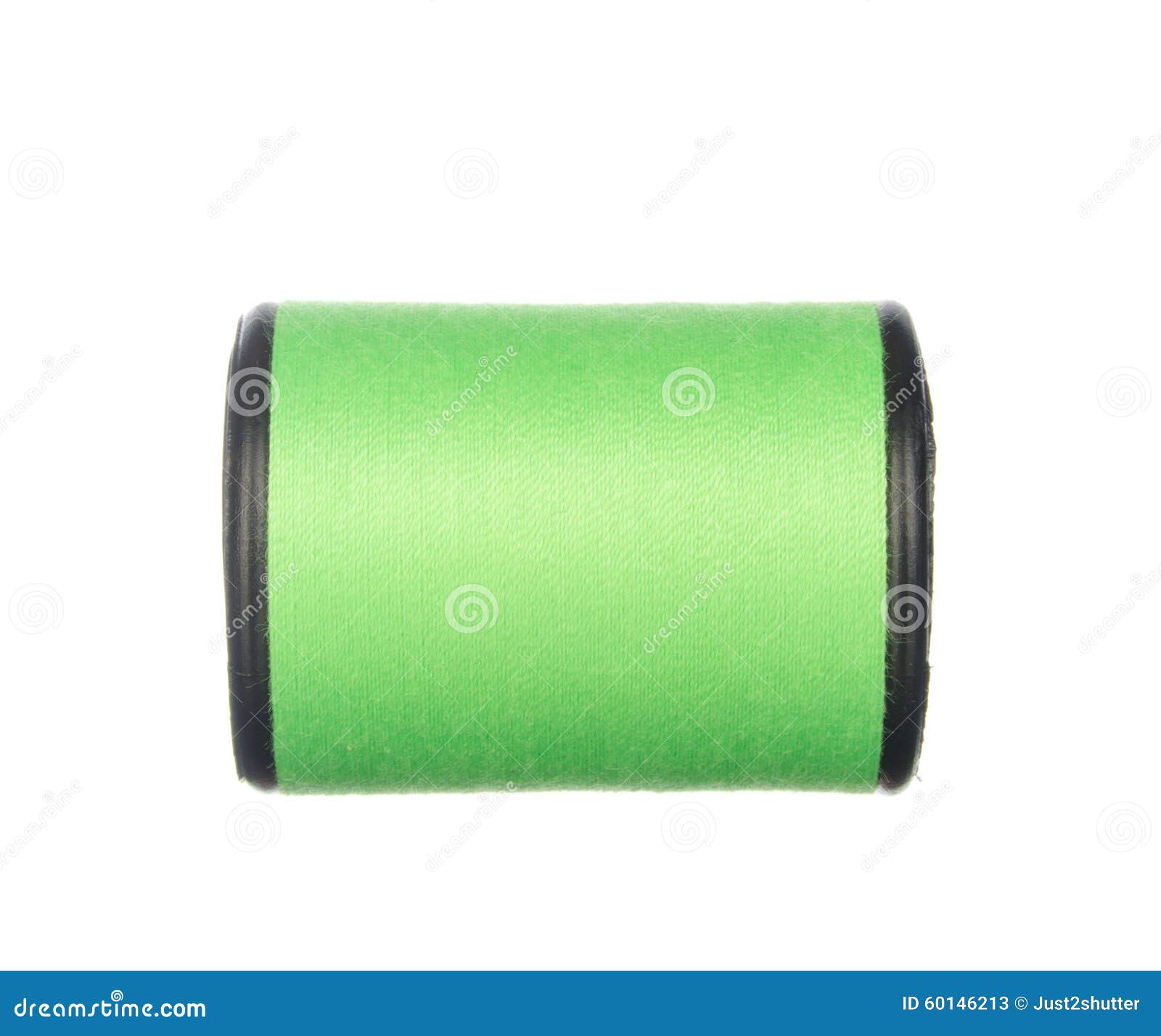 Colourful Green Thread Isolated on White Stock Image - Image of spool ...
