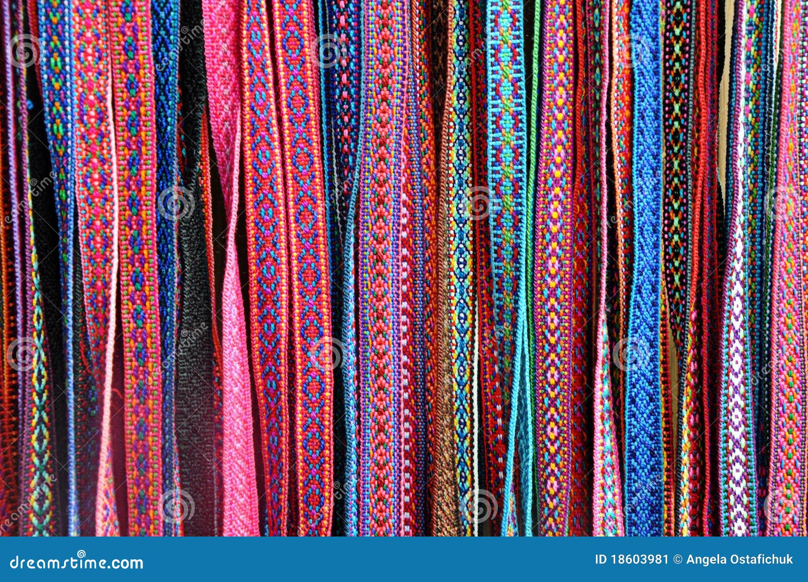 Colourful Hair Ribbons in Ecuador Stock Image - Image of textured ...