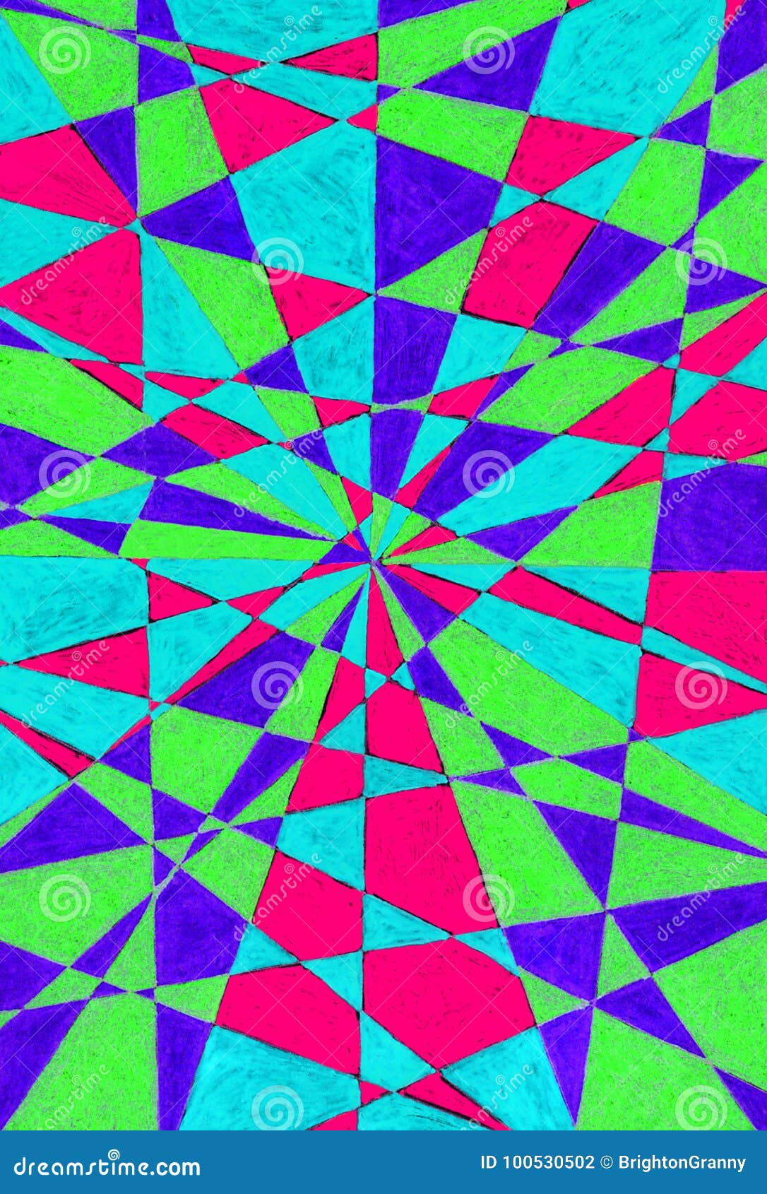 Colourful Hand Drawn Pattern. Stock Illustration - Illustration of ...