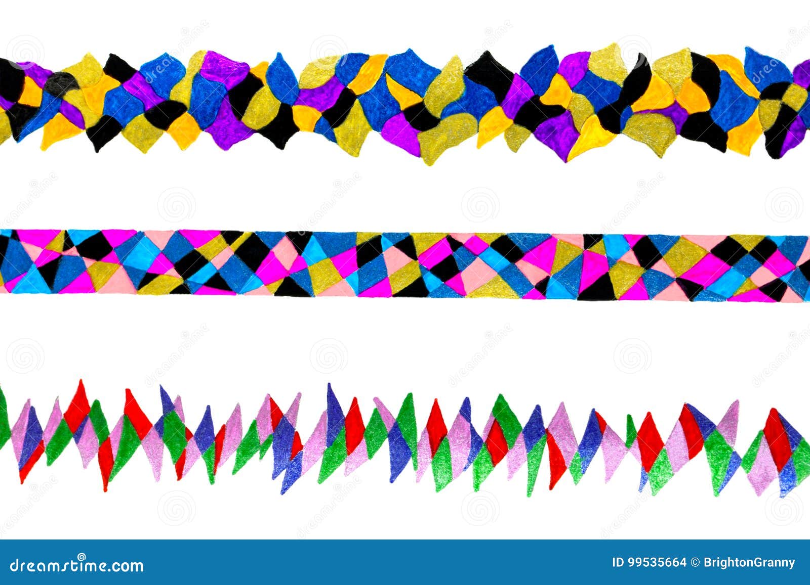 Colourful Hand Painted Boarders Stock Photo - Image of handpainted ...