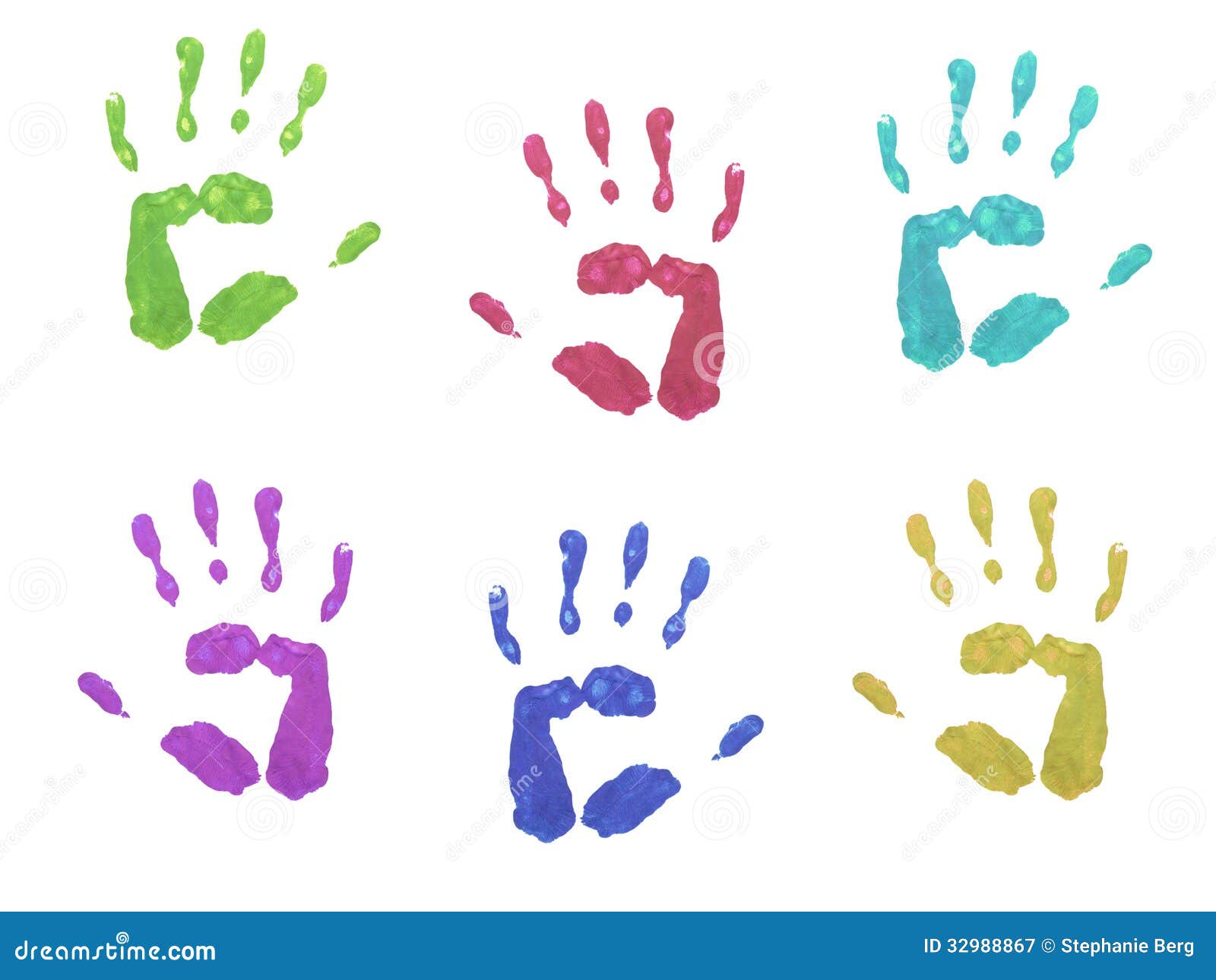 Child Colourful Hand Prints Stock Illustrations – 26 Child Colourful ...