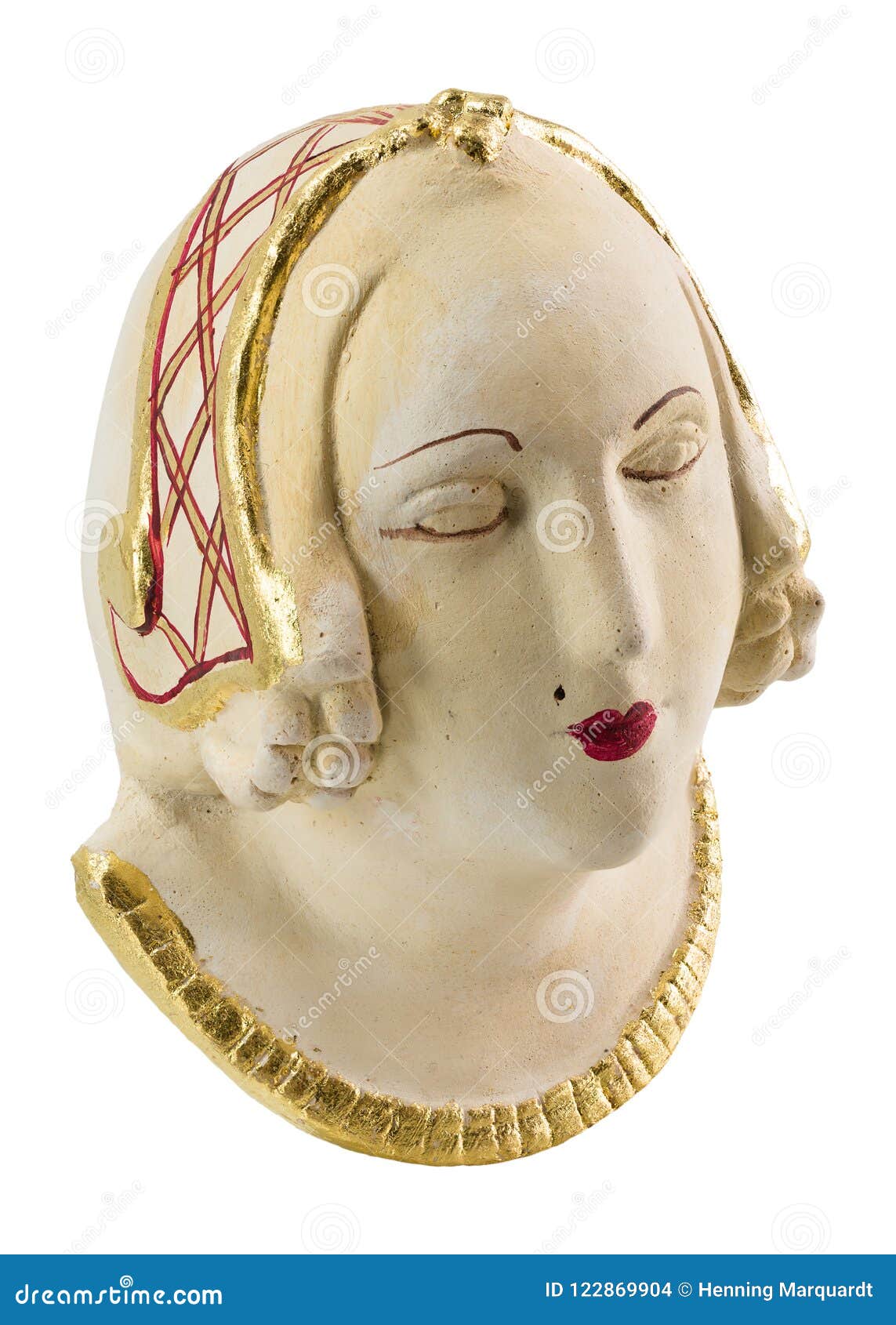 Colourful Handcrafted Small Plaster Bust Stock Photo - Image of arts ...