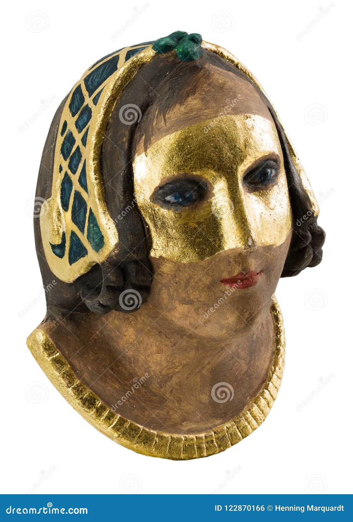 Colourful Handcrafted Small Plaster Bust Stock Photo - Image of plaster ...