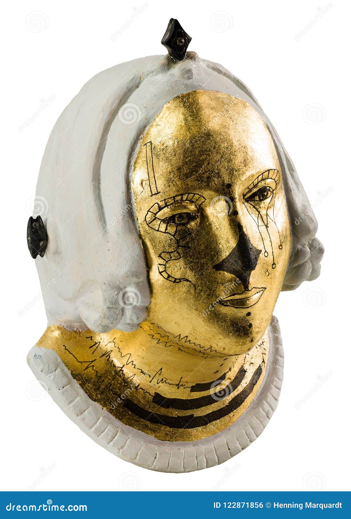 Colourful Handcrafted Small Plaster Bust Stock Photo - Image of ...