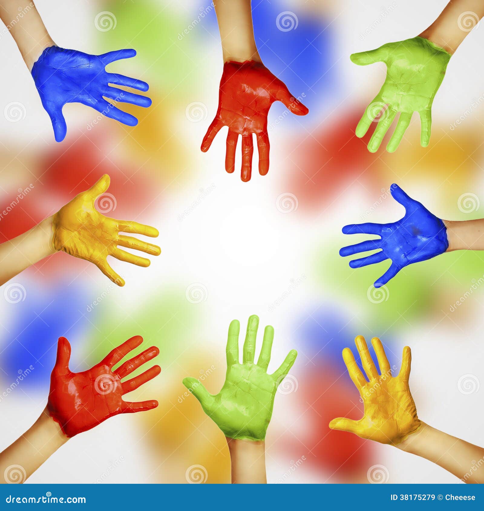 Colourful hands stock image. Image of gesture, hold, hello - 38175279