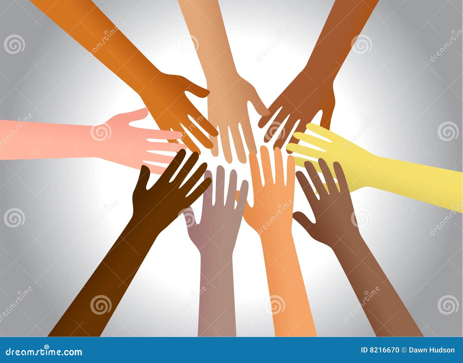 Colourful hands stock illustration. Illustration of bonding - 8216670