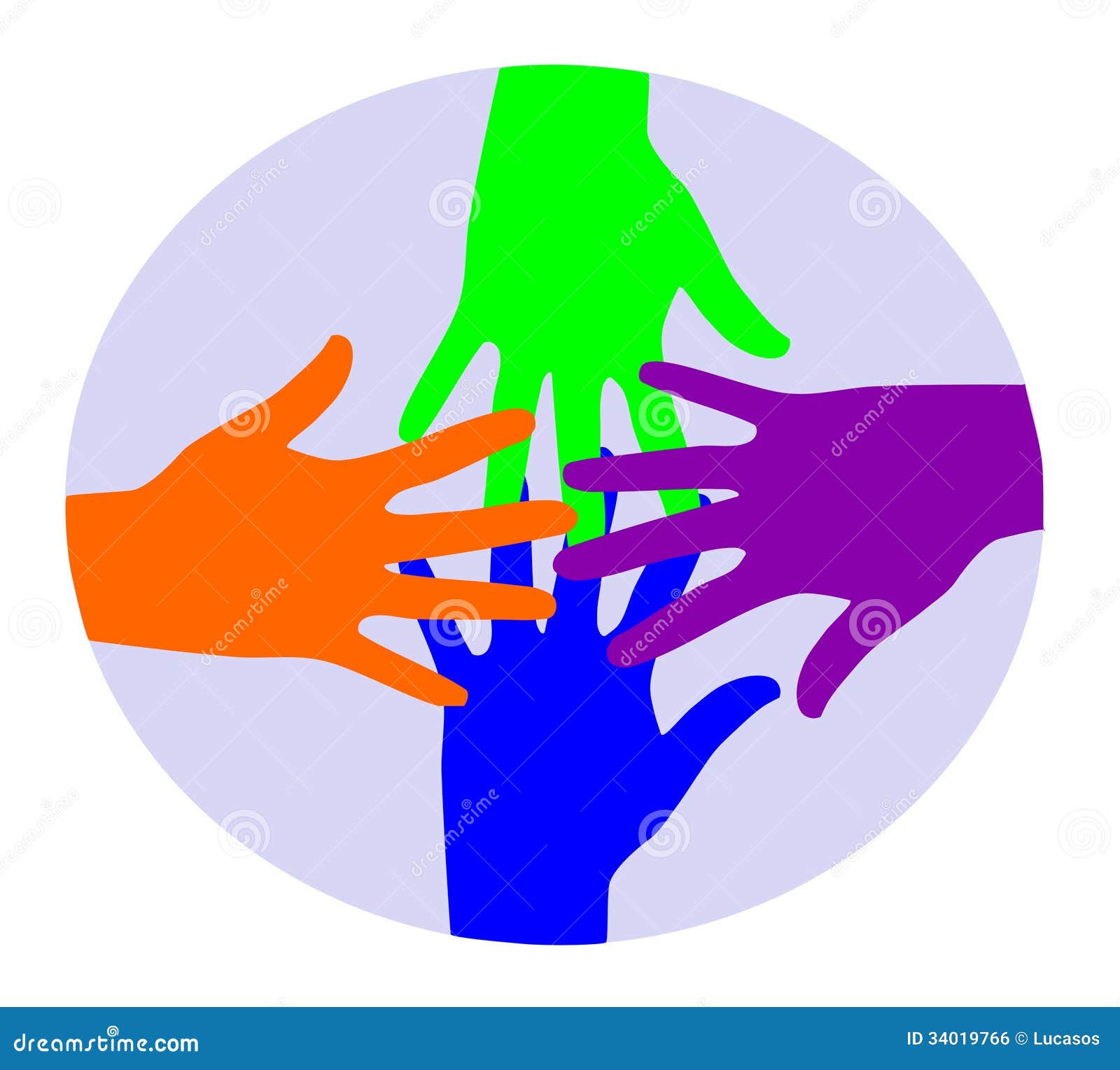 Colourful Hands Connecting. Stock Vector - Illustration of arms ...