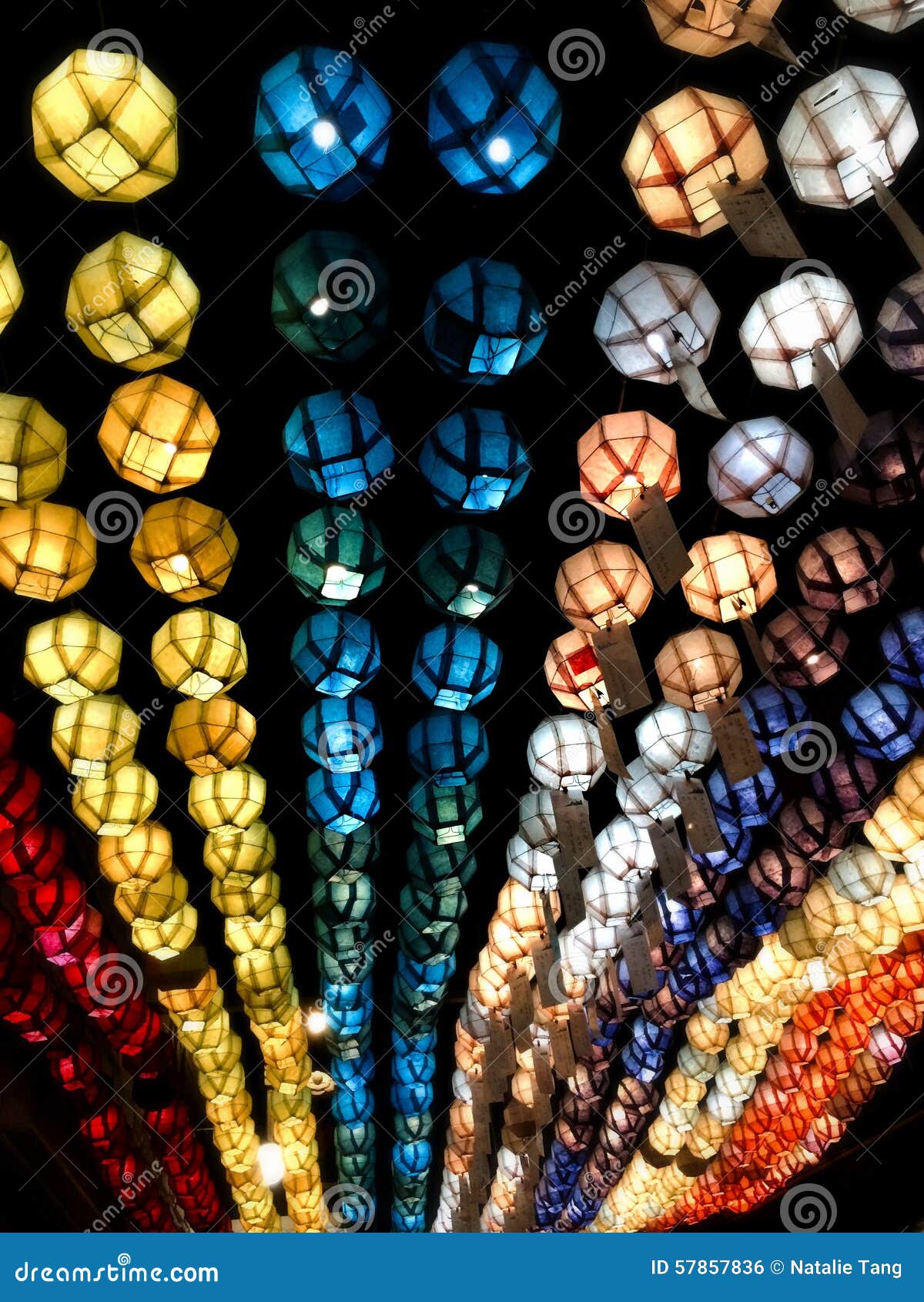 Colourful hanging lanterns stock photo. Image of colours - 57857836