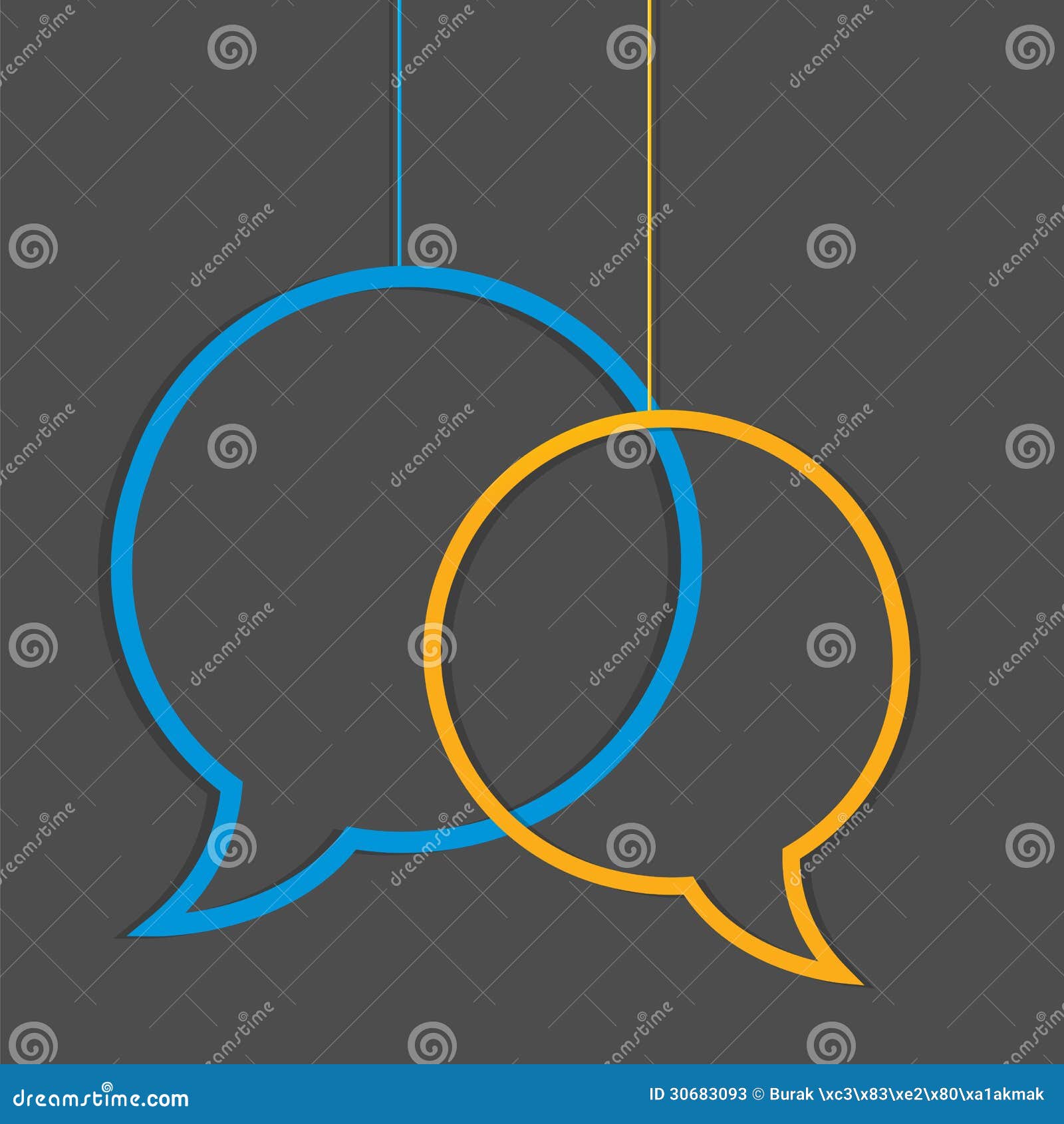 Hanging Speech Bubbles Vector Design | CartoonDealer.com #57044501