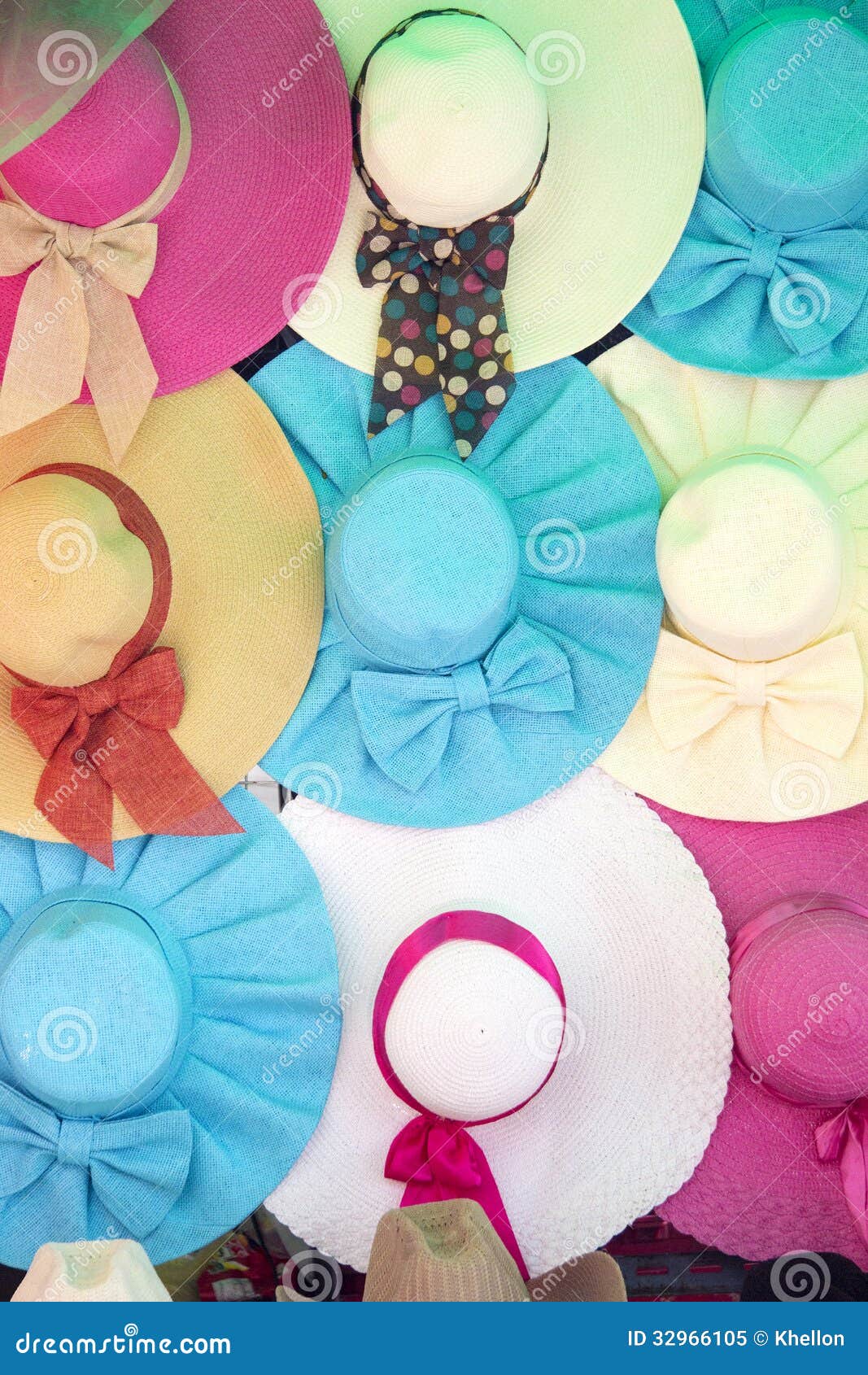 Colourful hats stock image. Image of blue, ribbons, colourful - 32966105