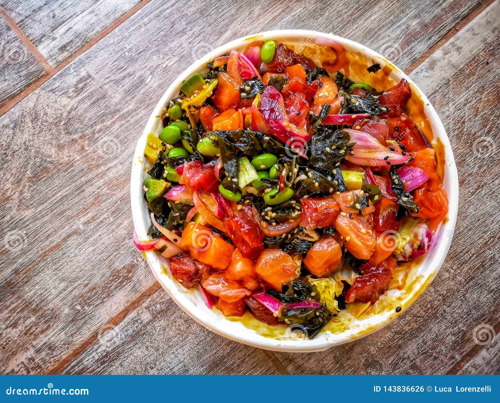 Hawaii Poke Bowl Food Plate Royalty-Free Stock Photography ...