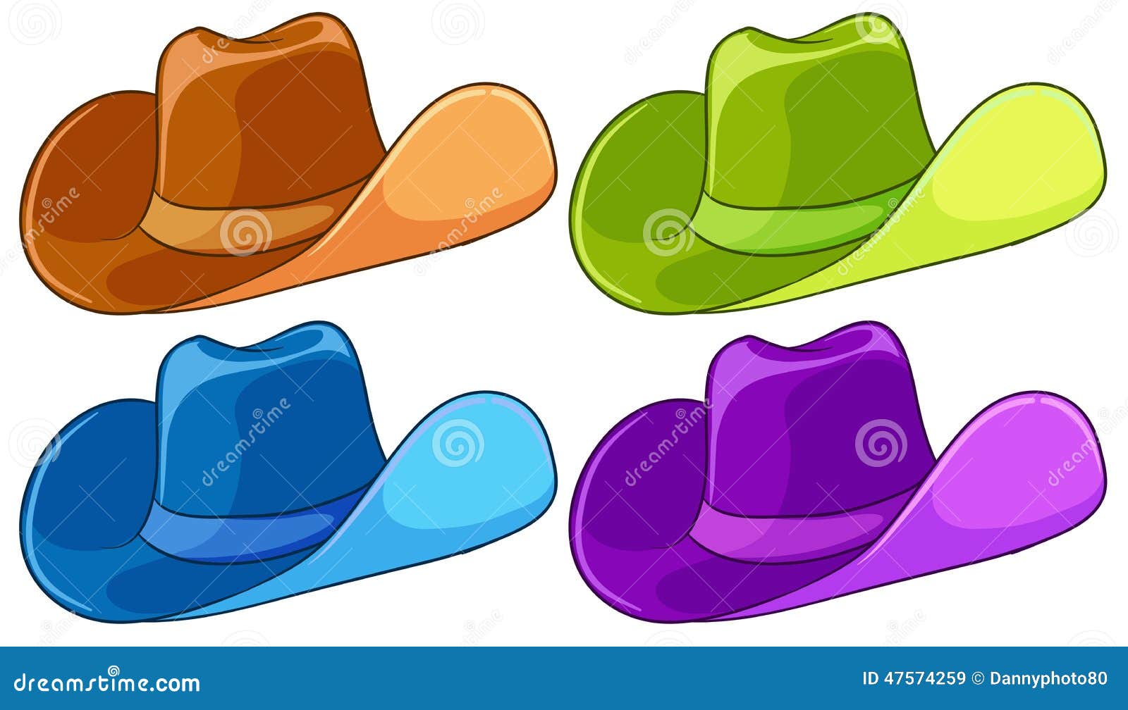 Colourful headgears stock vector. Illustration of clipart - 47574259