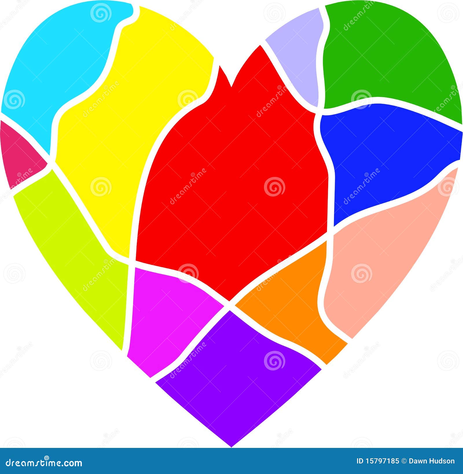 Colourful Heart stock vector. Illustration of romance - 15797185