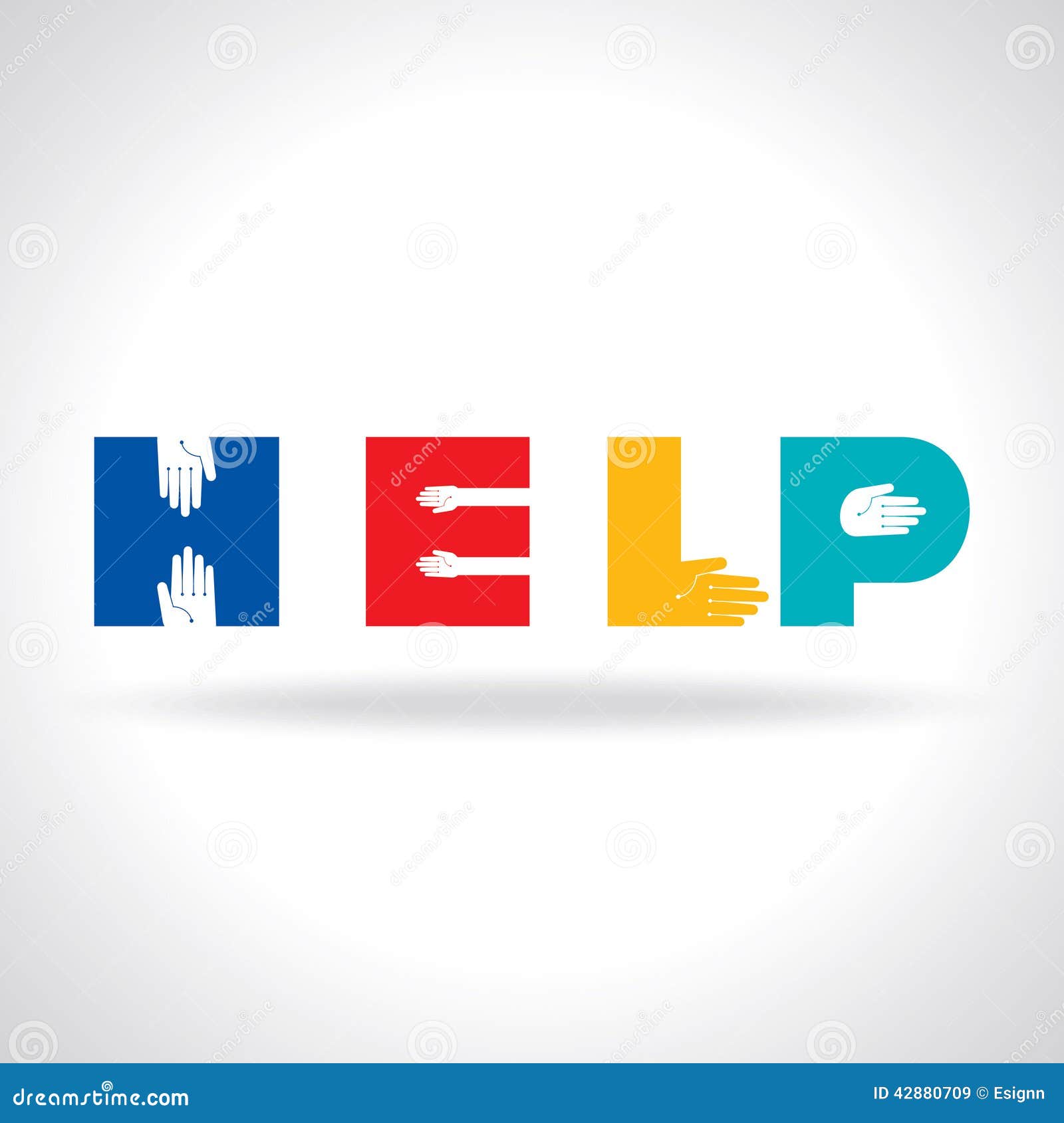 Colourful Helping Hands, Illustration Stock Vector - Illustration of ...