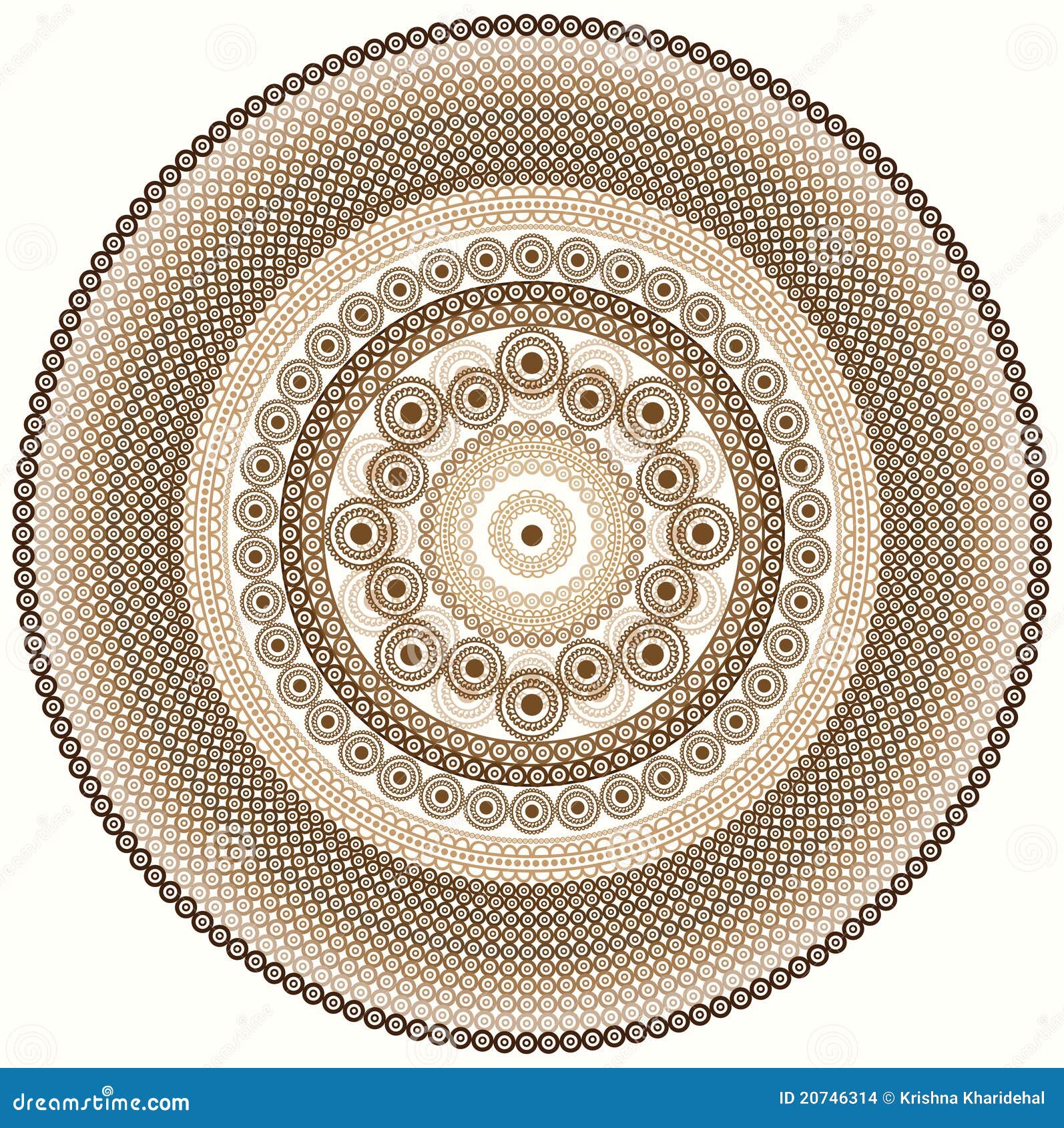 Colourful henna mandala stock illustration. Illustration of saree ...