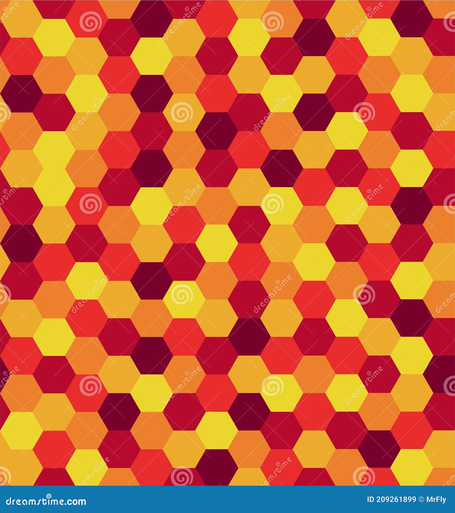 Colourful Hexagon Pattern, Seamless Background, Vector Illustration ...