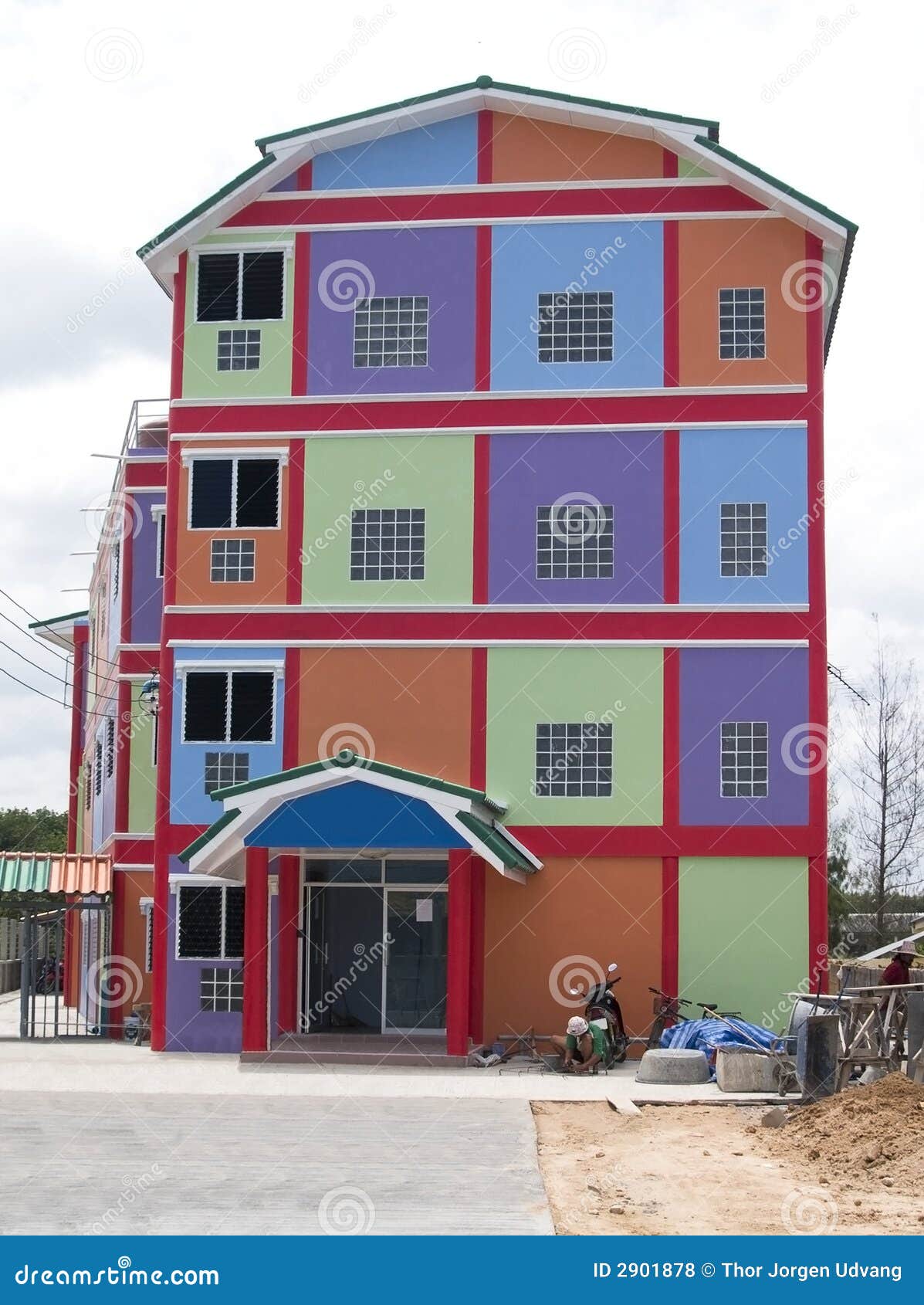 Colourful house stock photo. Image of blue, colorful, green - 2901878