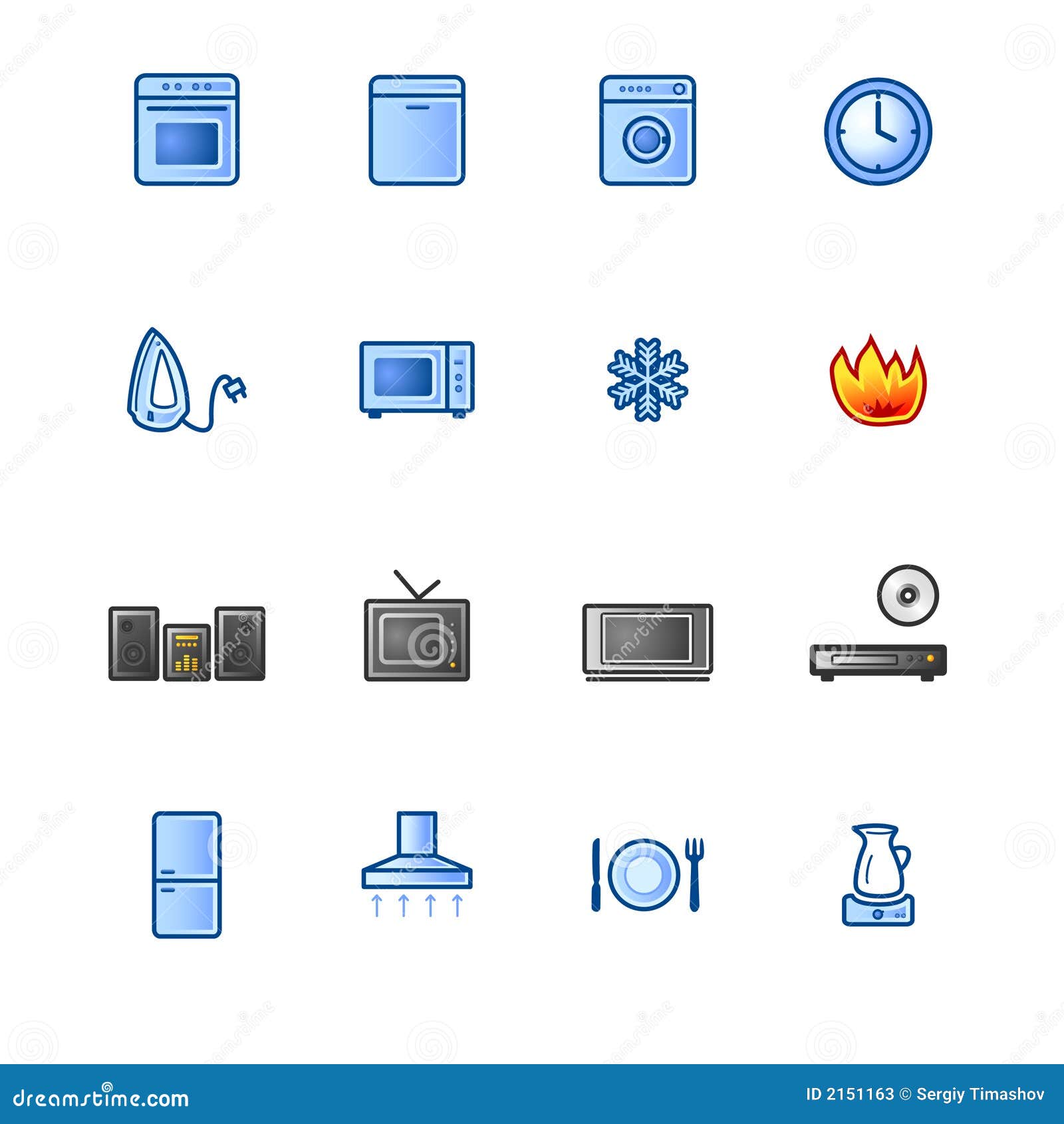 Colourful Household Goods Icon Stock Vector - Illustration of fire ...