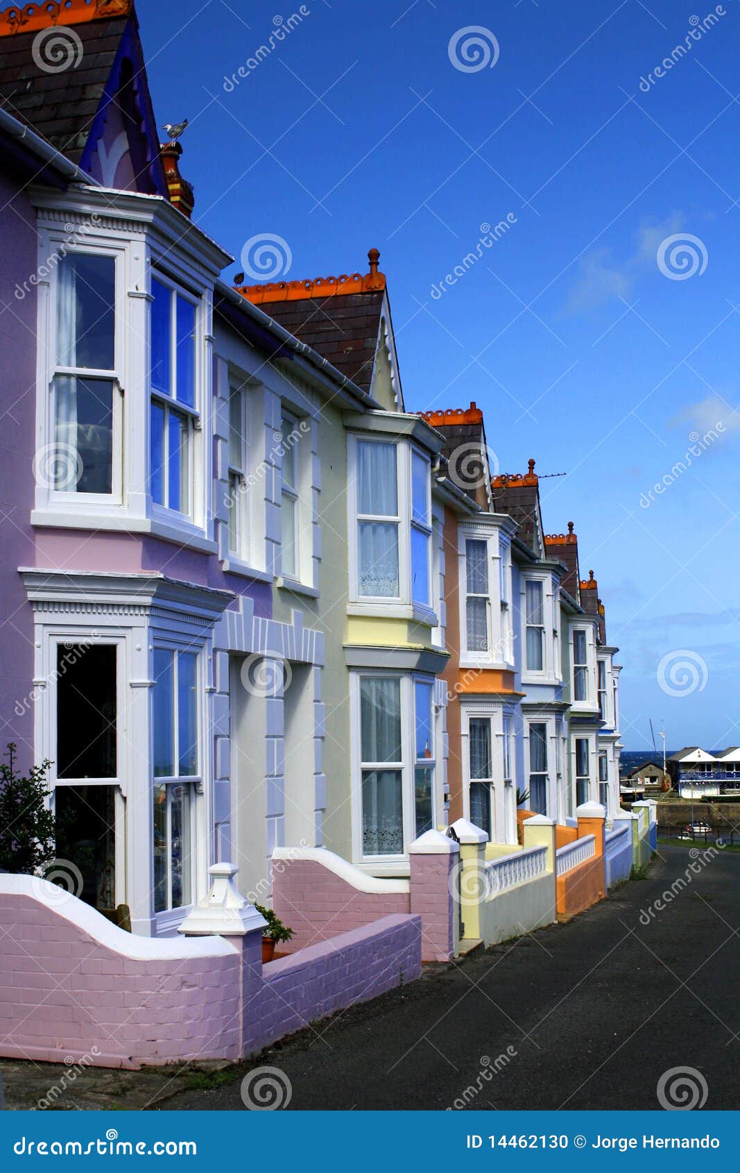 Colourful houses stock photo. Image of ocean, window - 14462130