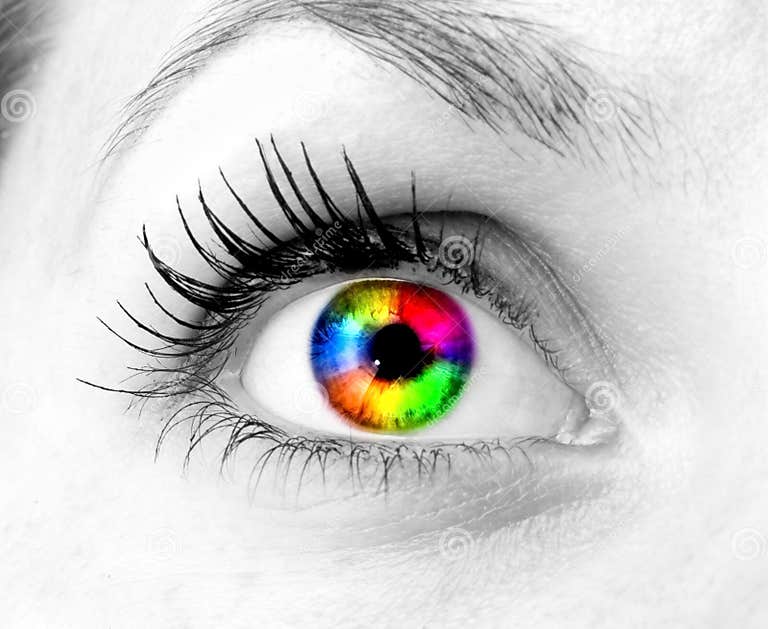Colourful human eye stock photo. Image of graphic, colourful - 15625396