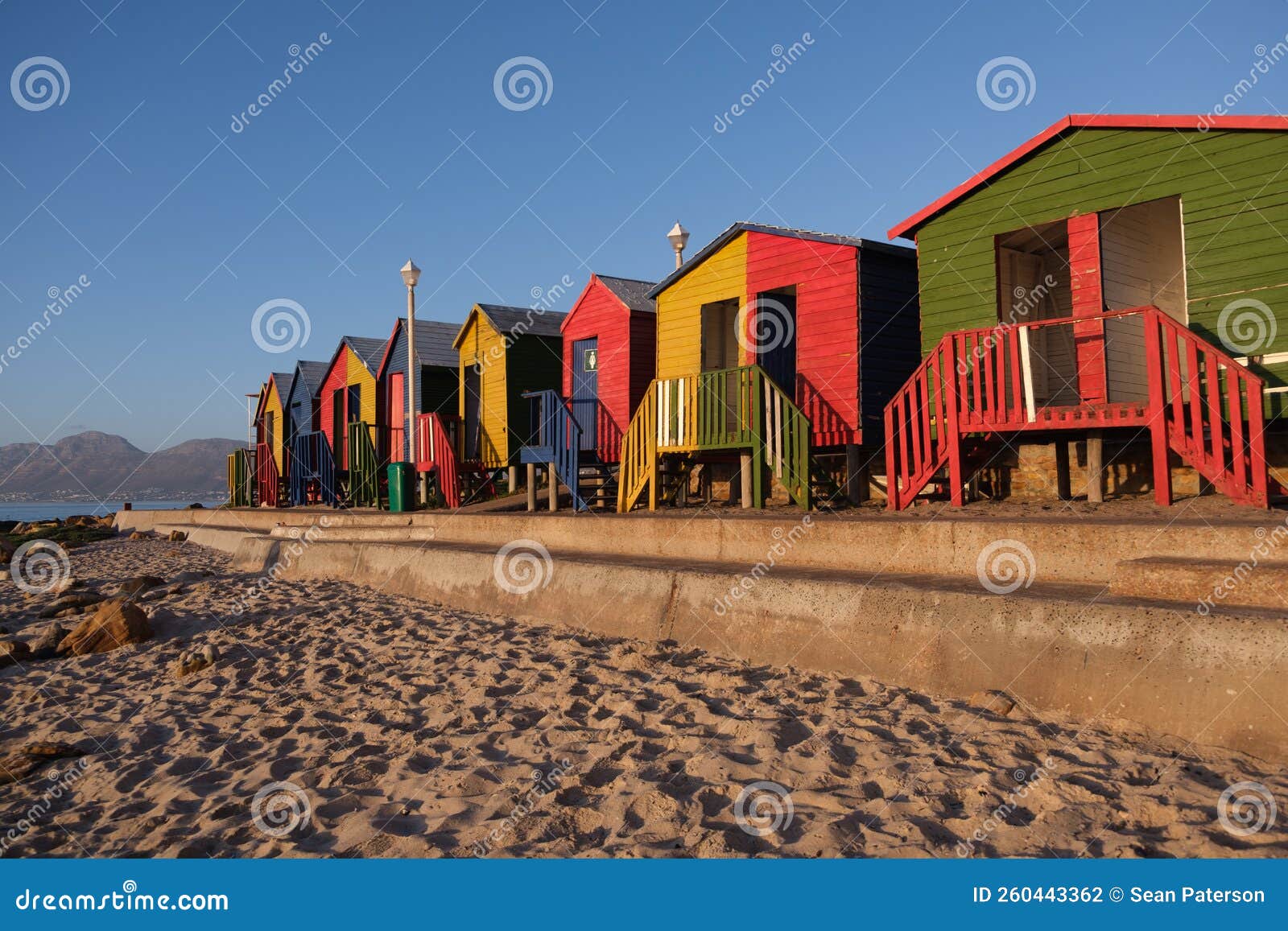 Colourful Huts at the Sea Side and Beach Stock Photo - Image of ...