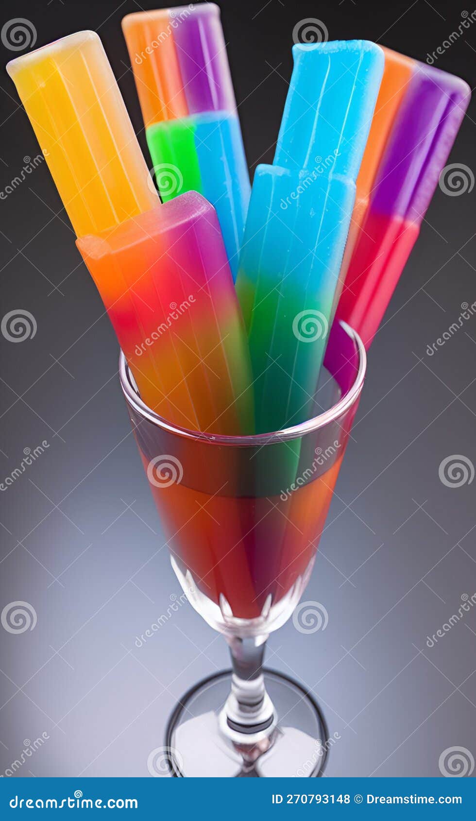 Colourful Ice Stick Candy Digital Art Stock Illustration - Illustration ...