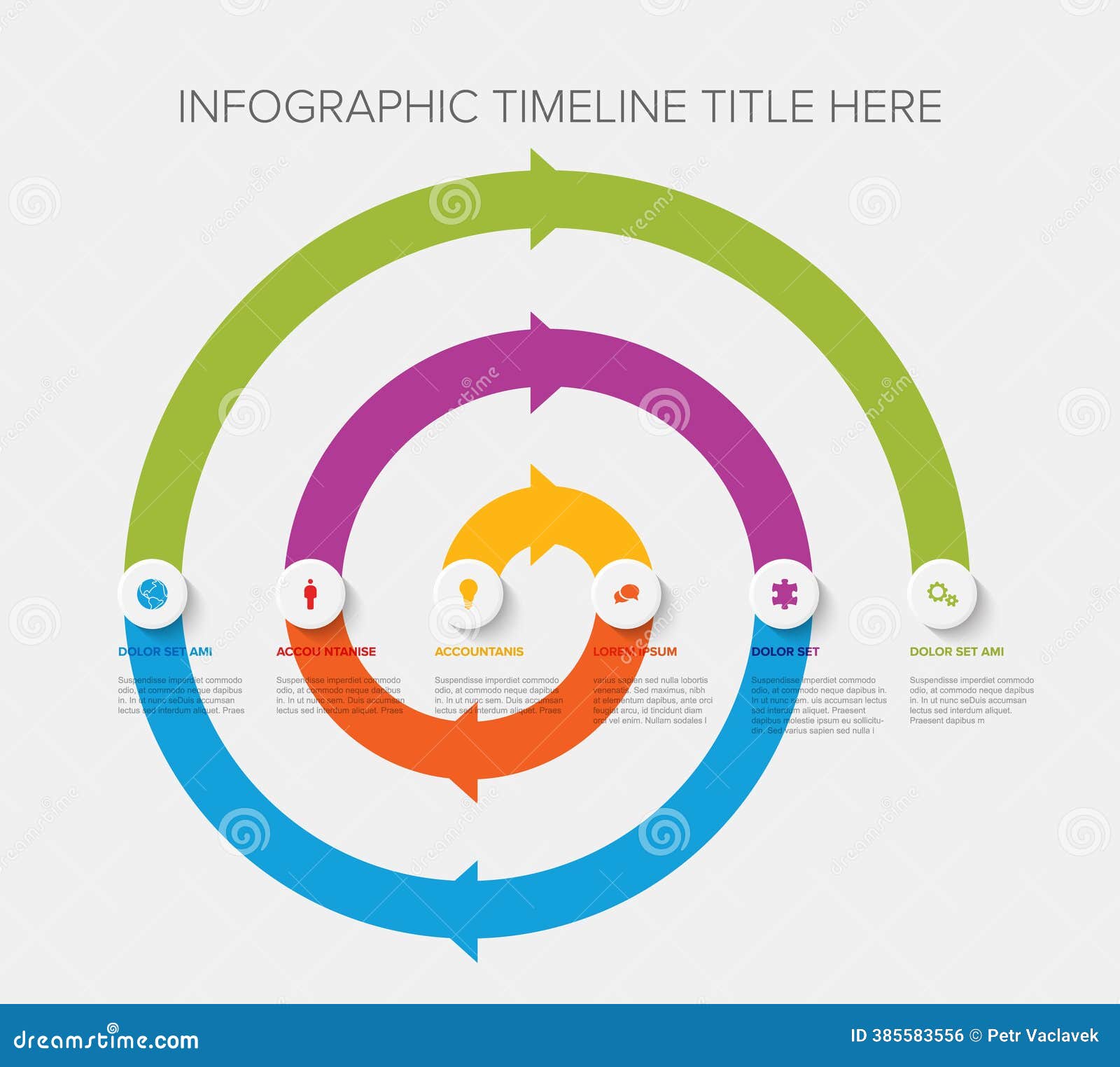 Timeline Chart Infographic Template With 10 Options Cartoon Vector ...