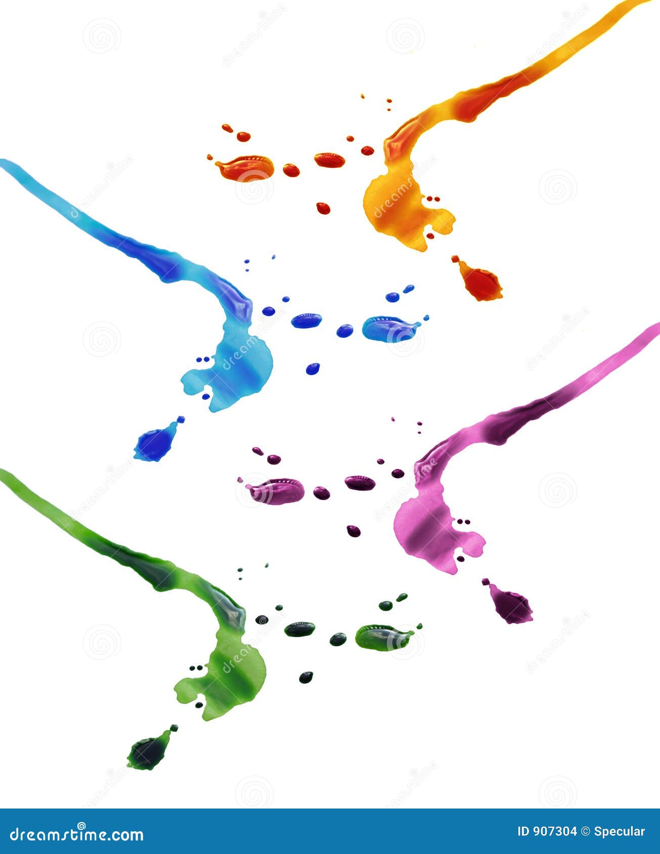 Colourful ink drops stock photo. Image of multicoloured - 907304