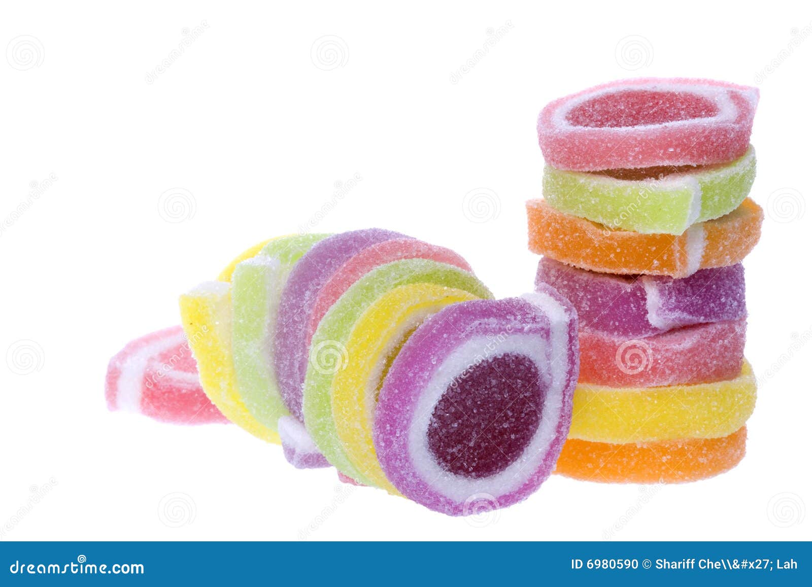 Colourful Jelly Sweets Isolated Stock Photo - Image of jelly, fruits ...