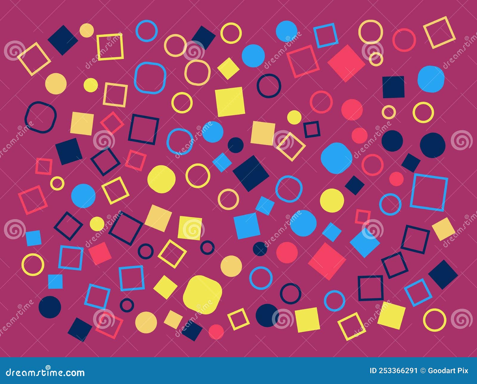 Colourful Kids Background with Different Shapes Stock Vector ...