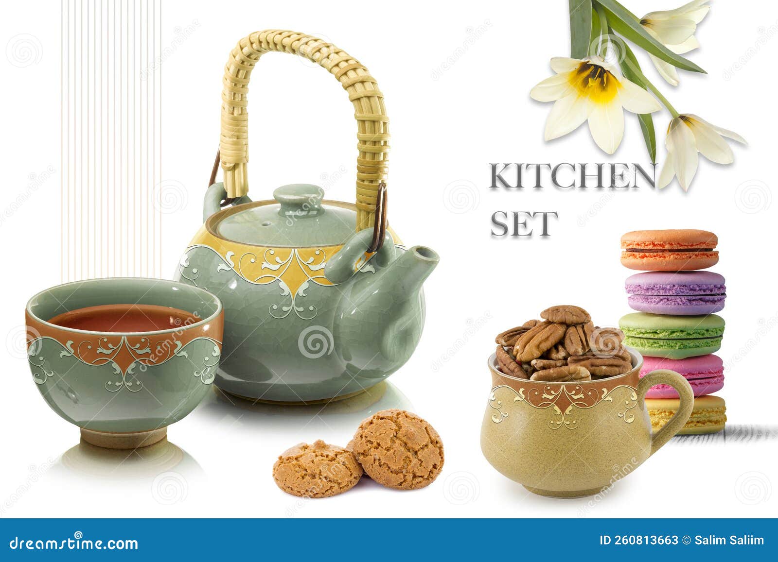 Colourful Kitchen Wall Tile Design for Kitchen Interior, 3D Rendering ...