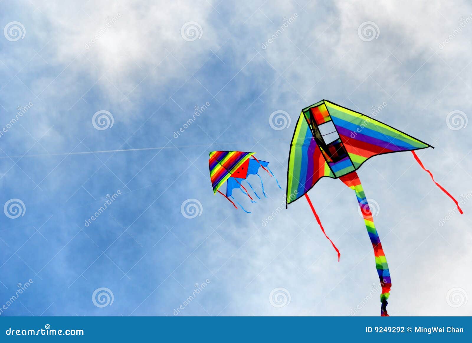 Colourful Kite 2 stock photo. Image of single, cloudscape - 9249292