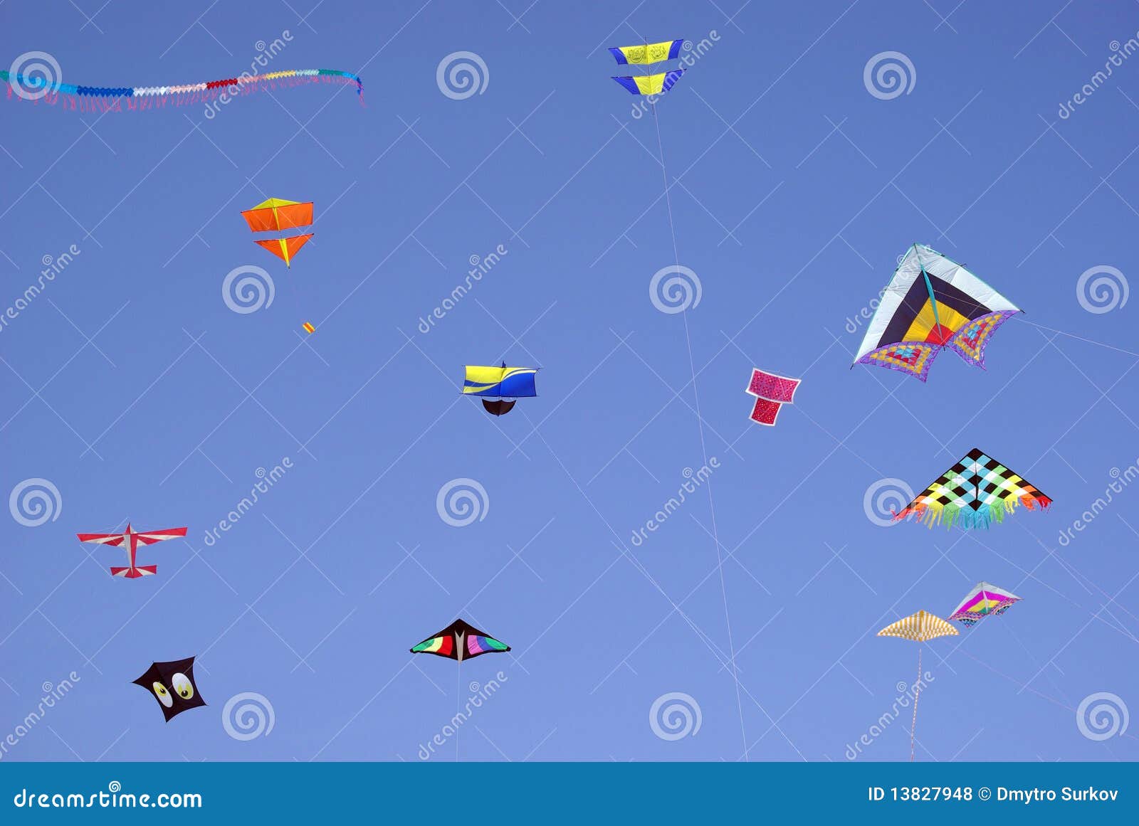 Colourful kites in sky stock photo. Image of abstract - 13827948