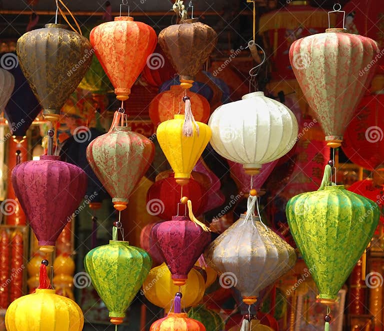 Colourful lamps stock image. Image of colors, chinese - 5844639