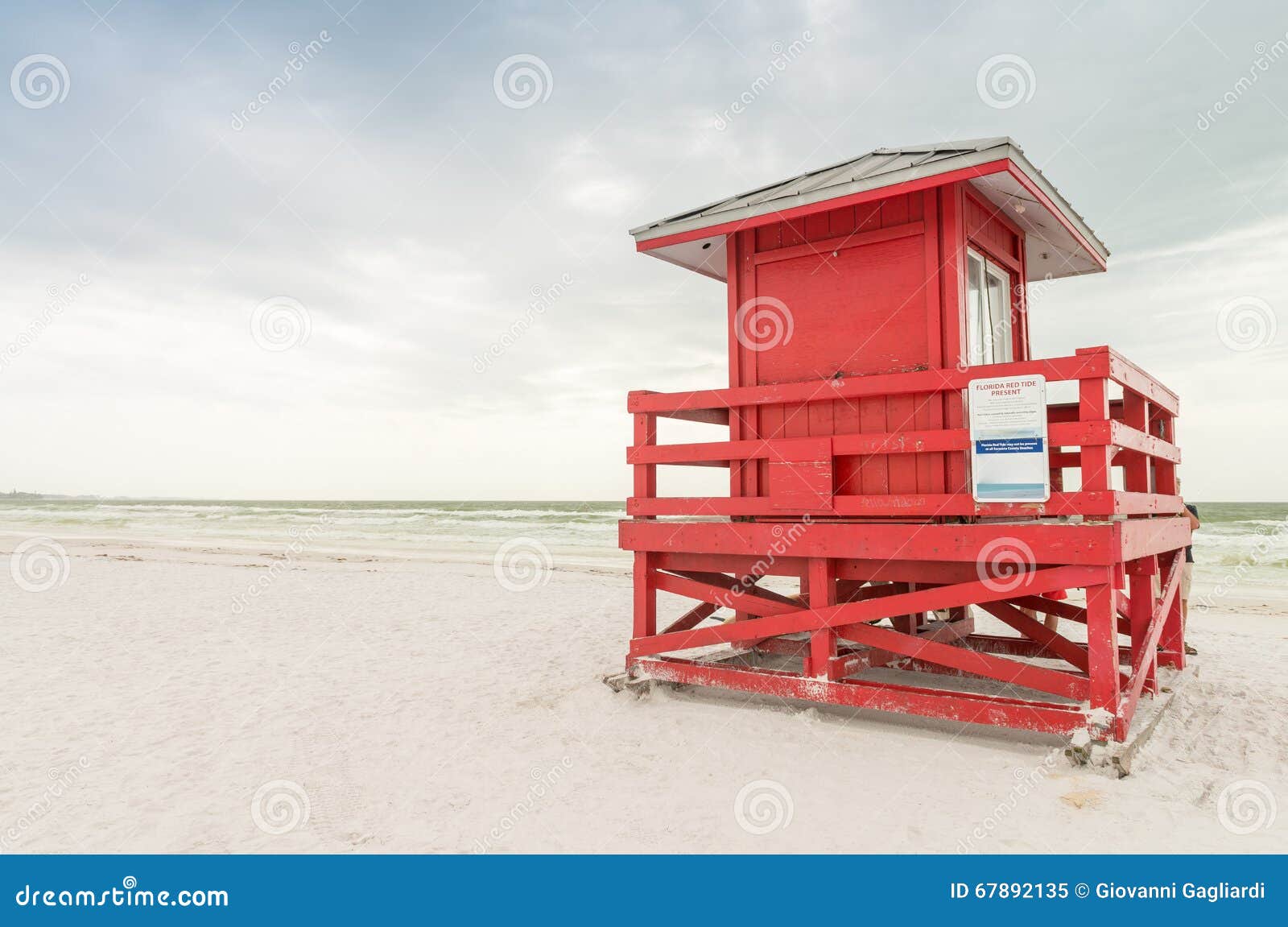 Colourful Lifeguard House on the Beach Stock Image - Image of colorful ...