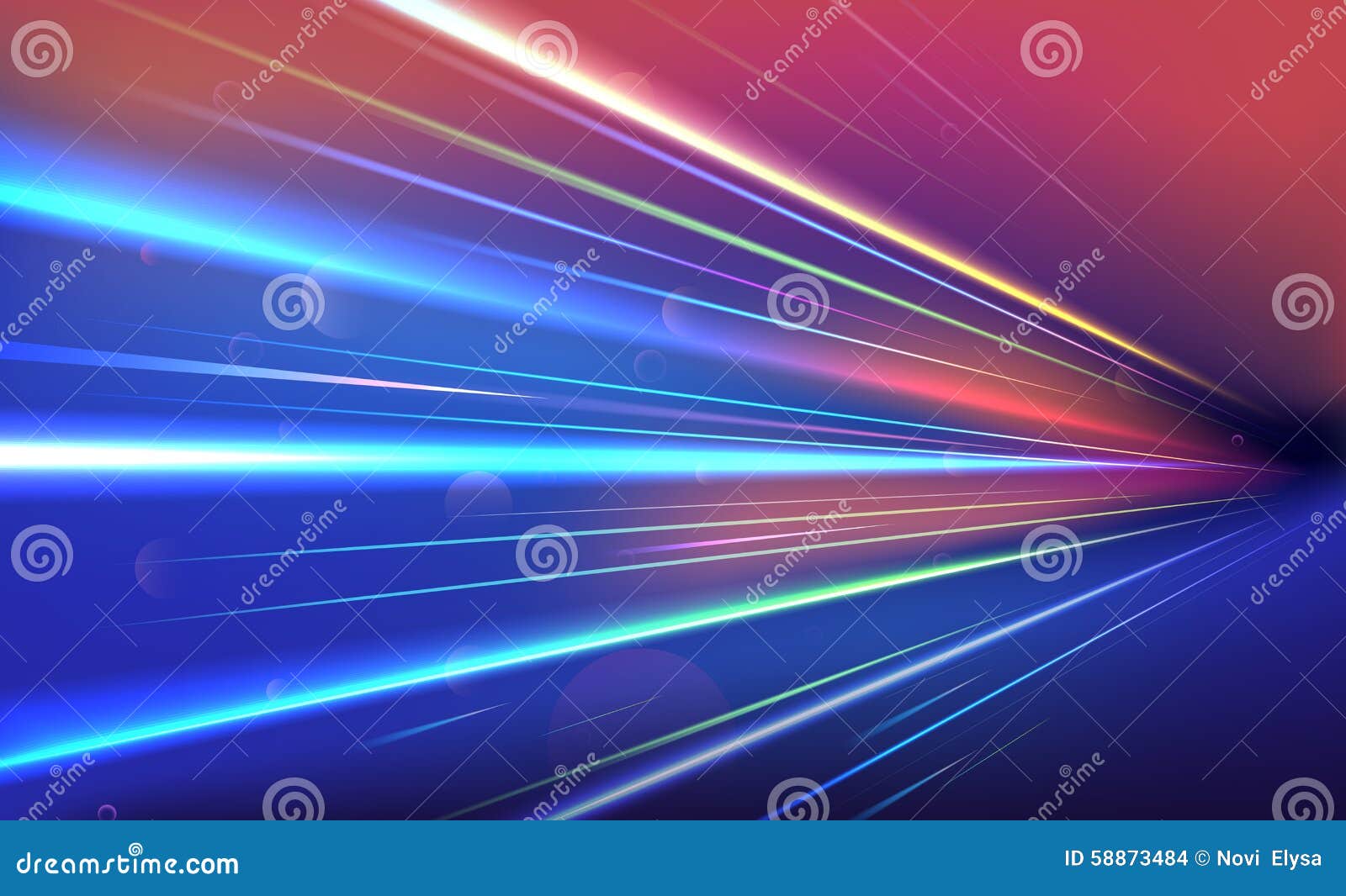 Colourful light rays stock vector. Illustration of brilliant - 58873484