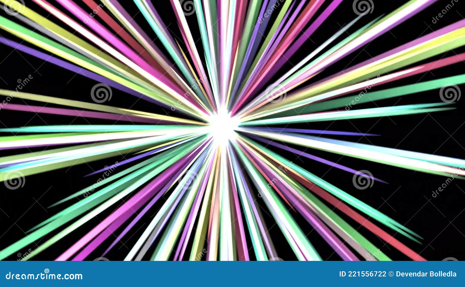Colourful Light Rays Motion Graphics with Night Background Stock ...