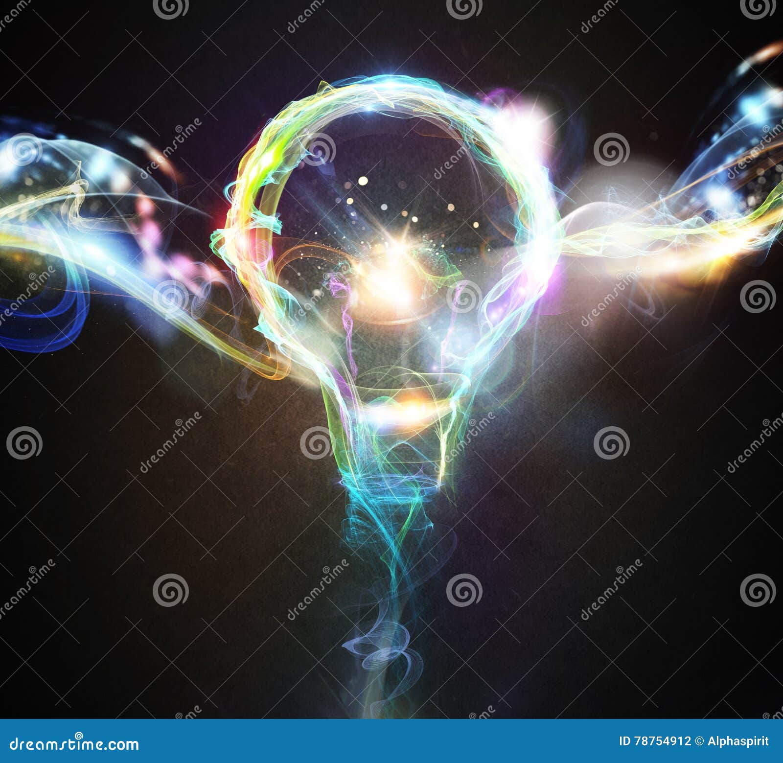 Light Bulb Drawn Colourful Lighting Effects Stock Photos - Free ...